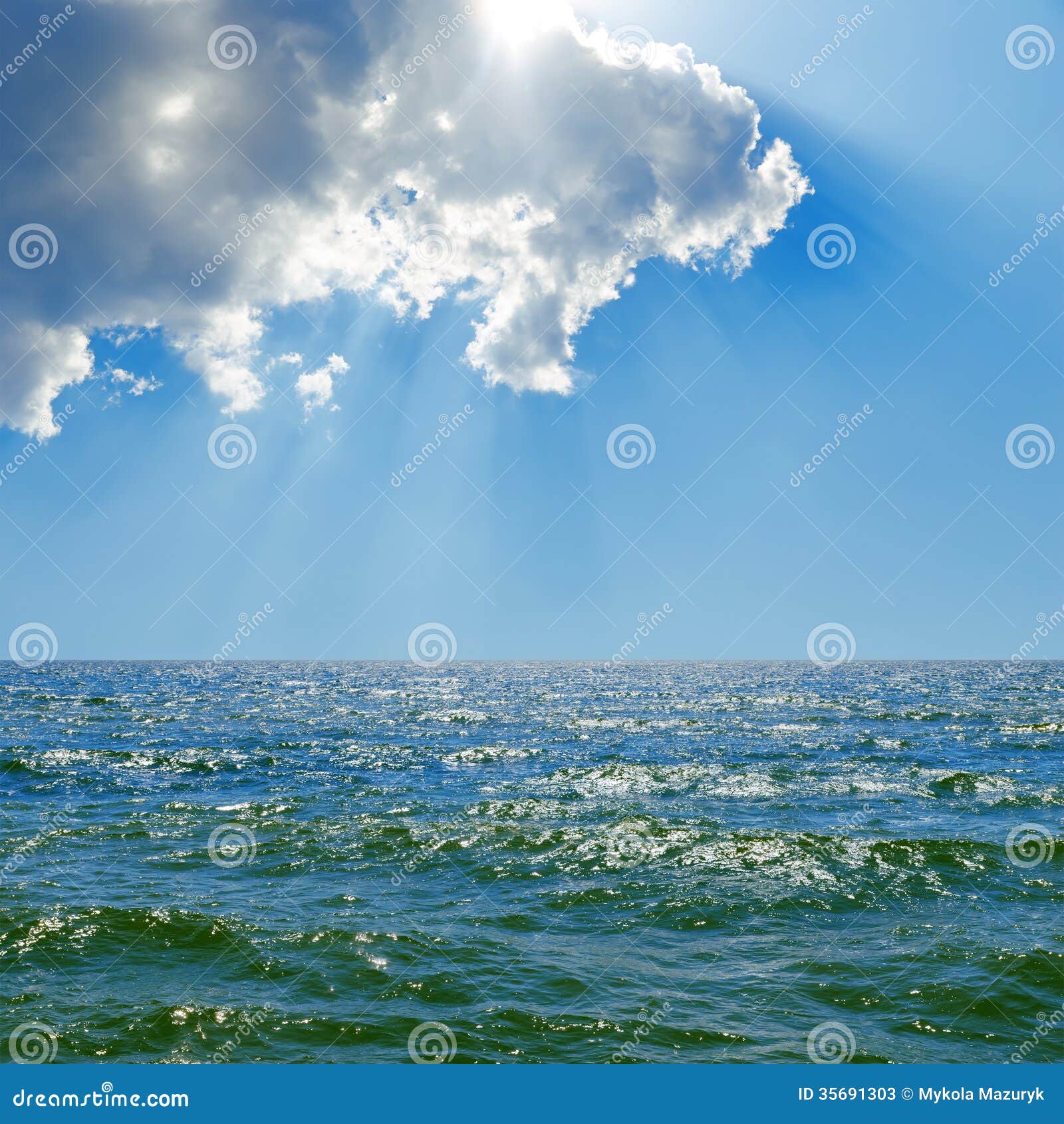 Blue sky over sea stock image. Image of color, heaven - 35691303