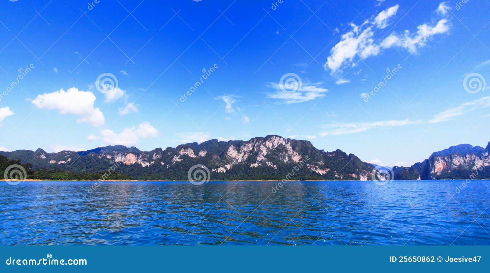 Blue Sky Over Water Panorama Stock Photography - Image: 25650862