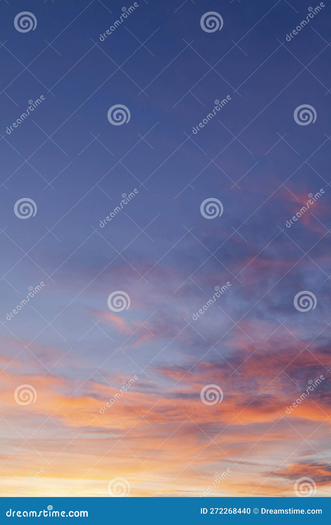 Blue Sky and Pink Clouds at Sunset Stock Photo - Image of climate ...