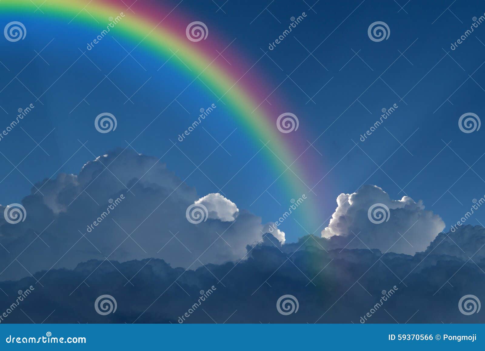 Blue sky with rainbow stock photo. Image of abstract - 59370566