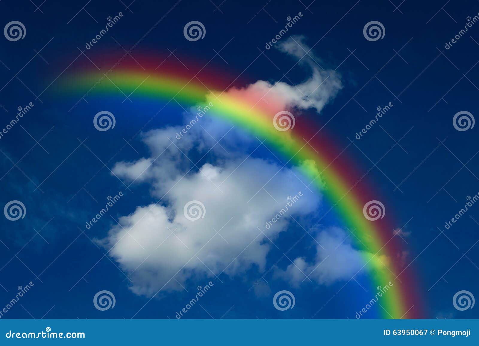 Blue sky with rainbow stock image. Image of clean, cloud - 63950067