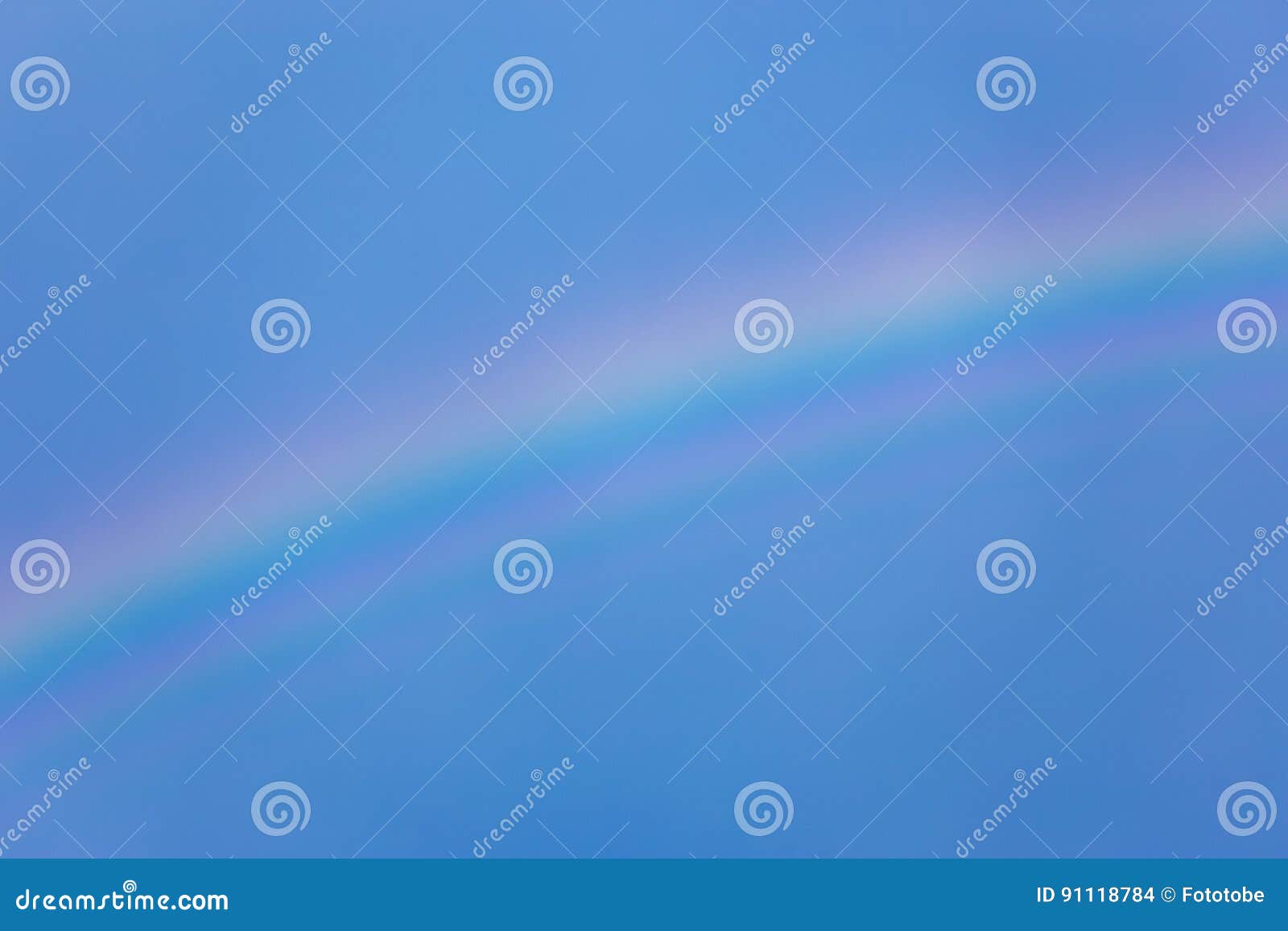 Blue Sky with Rainbow. Very Bright Rainbow with Flashy Colors an Stock ...