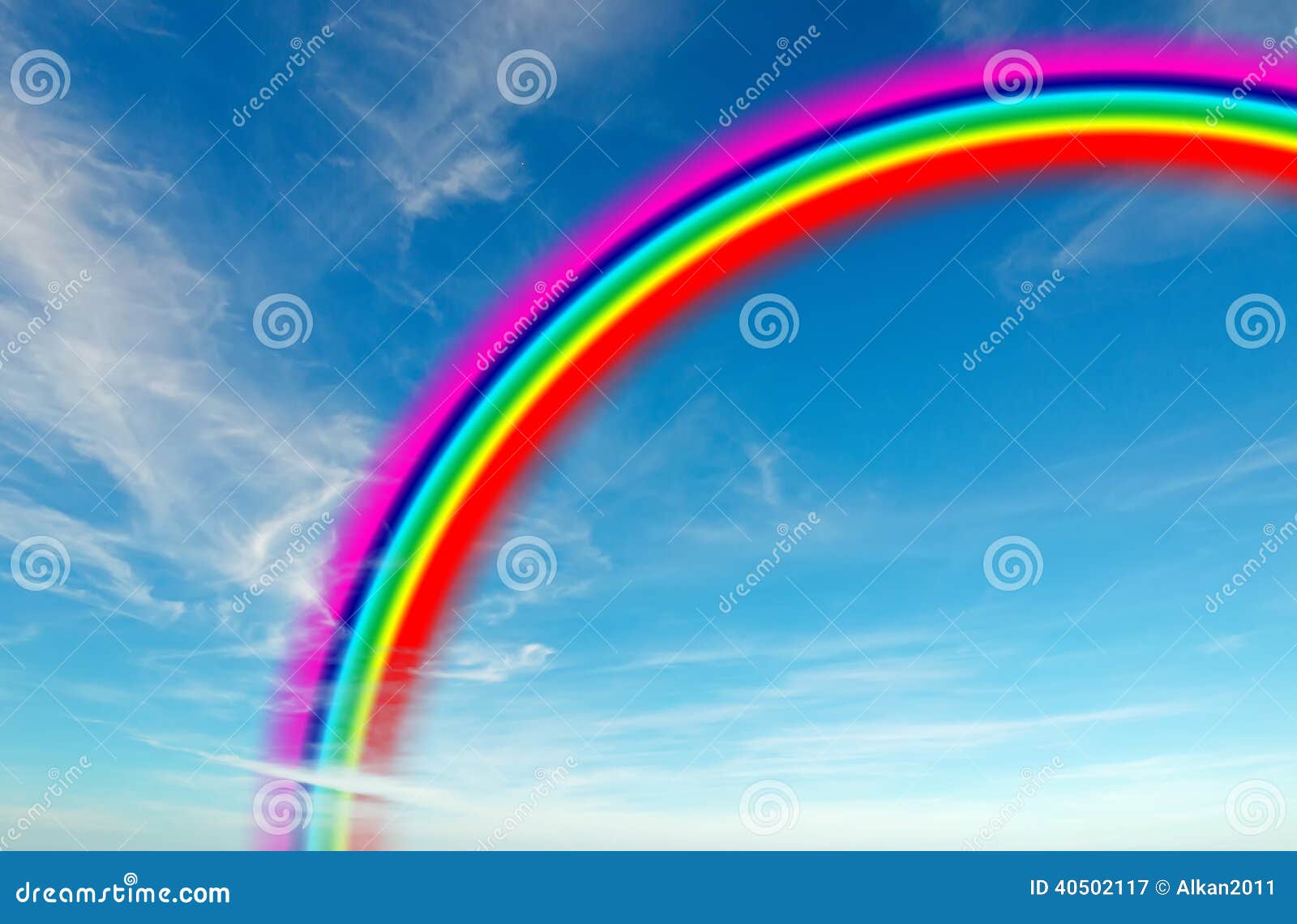 Blue sky with rainbow stock image. Image of heavens, cumuli - 40502117