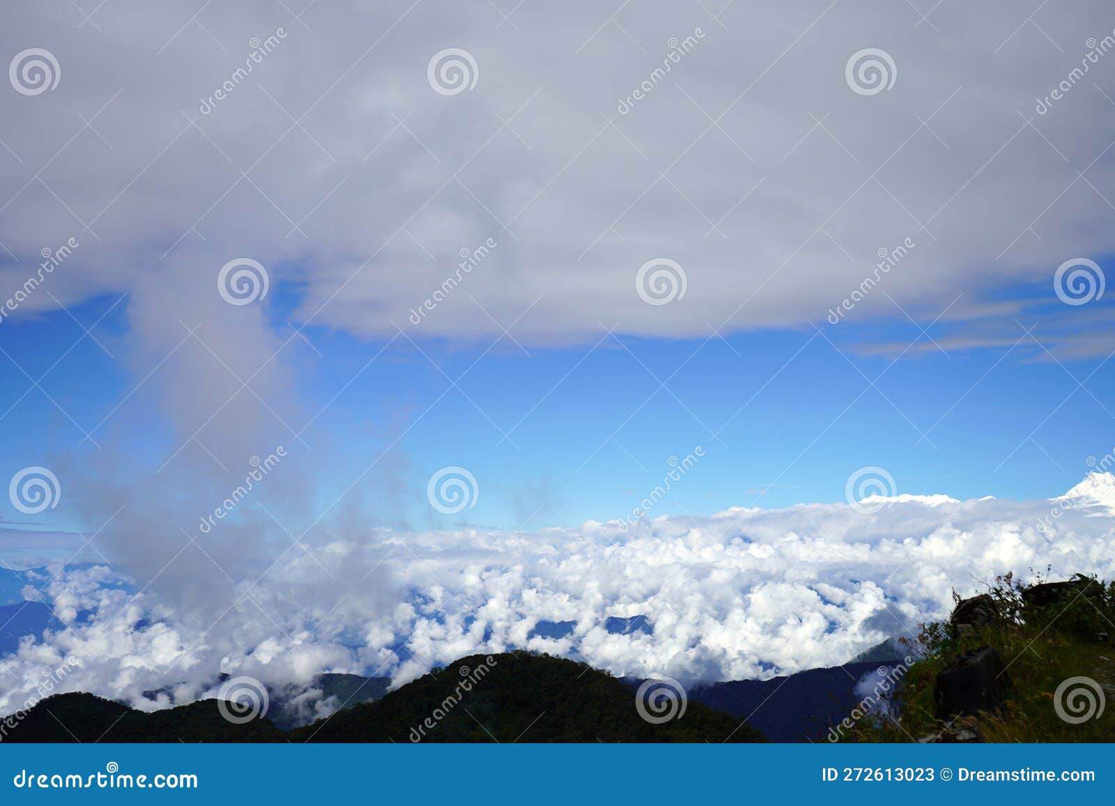 Blue Sky Range in Silk Route Sikkim Stock Image - Image of nature, hill ...