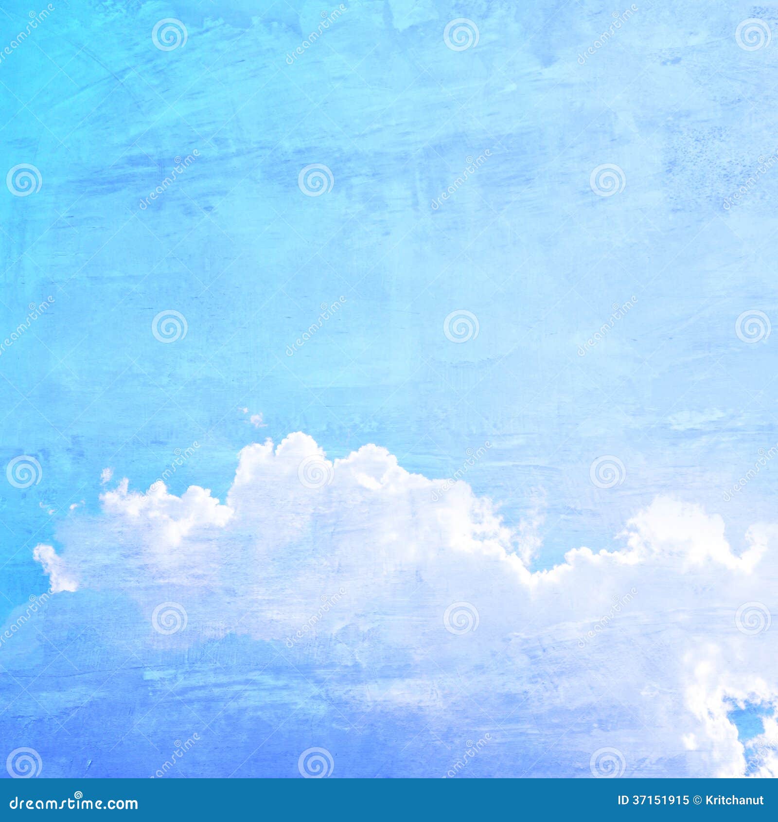 Blue Sky Retro Style Background Stock Image - Image of faded, cloudy ...