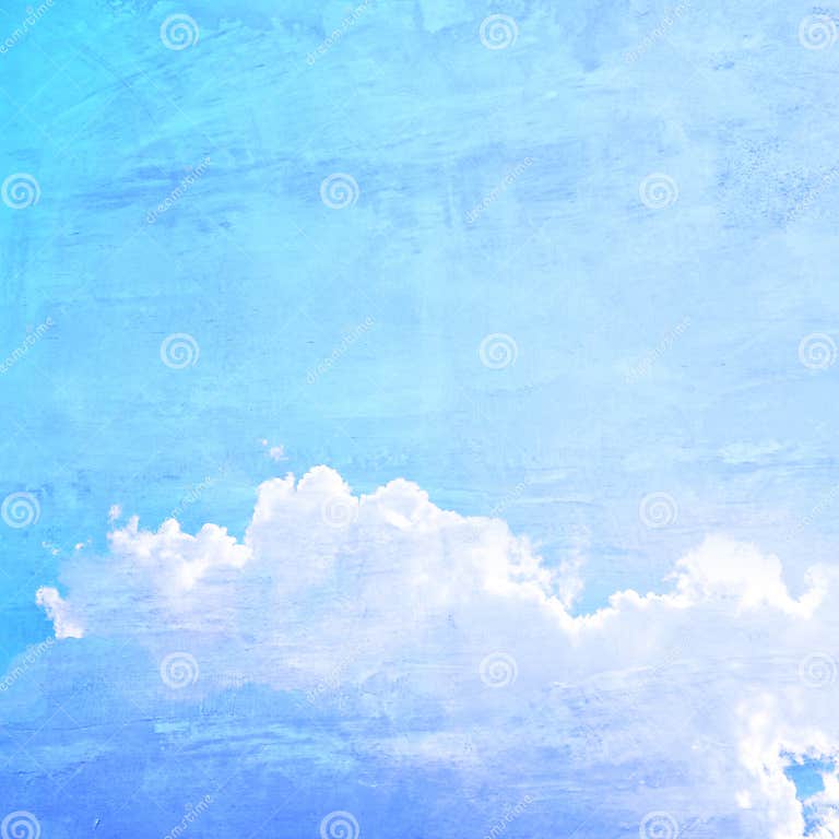Blue Sky Retro Style Background Stock Image - Image of faded, cloudy ...