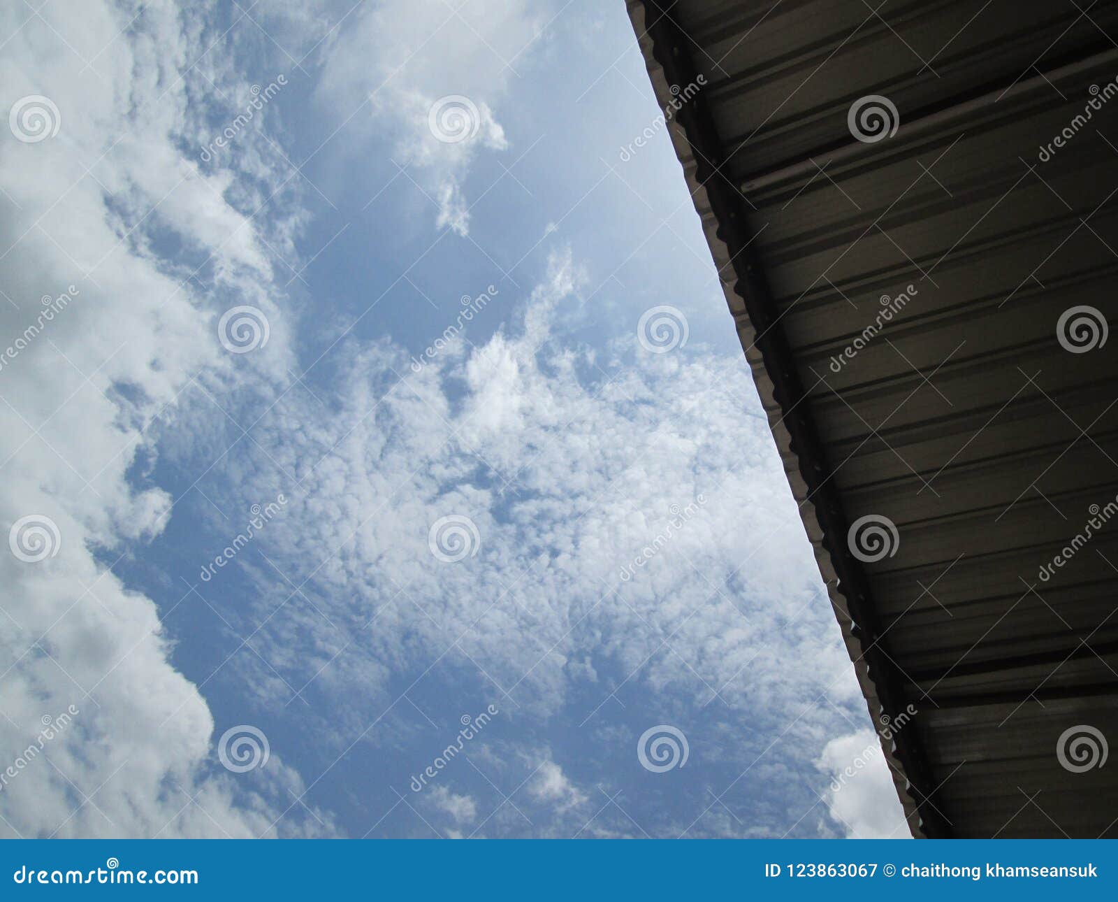 Blue Sky stock image. Image of wallpaper, blue, roof - 123863067