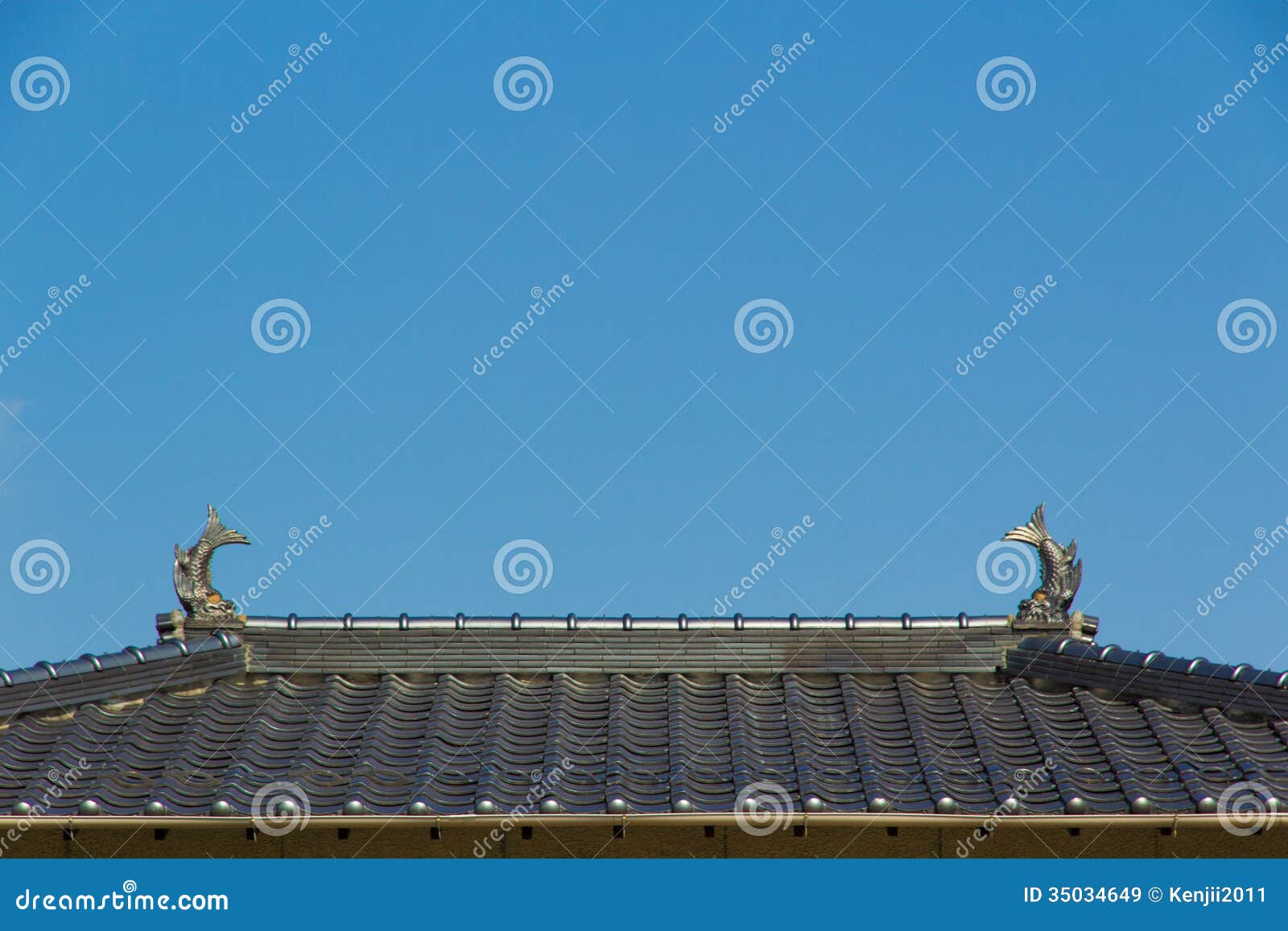 Blue Sky and the Roof of the Japanese Style Stock Image - Image of roof ...