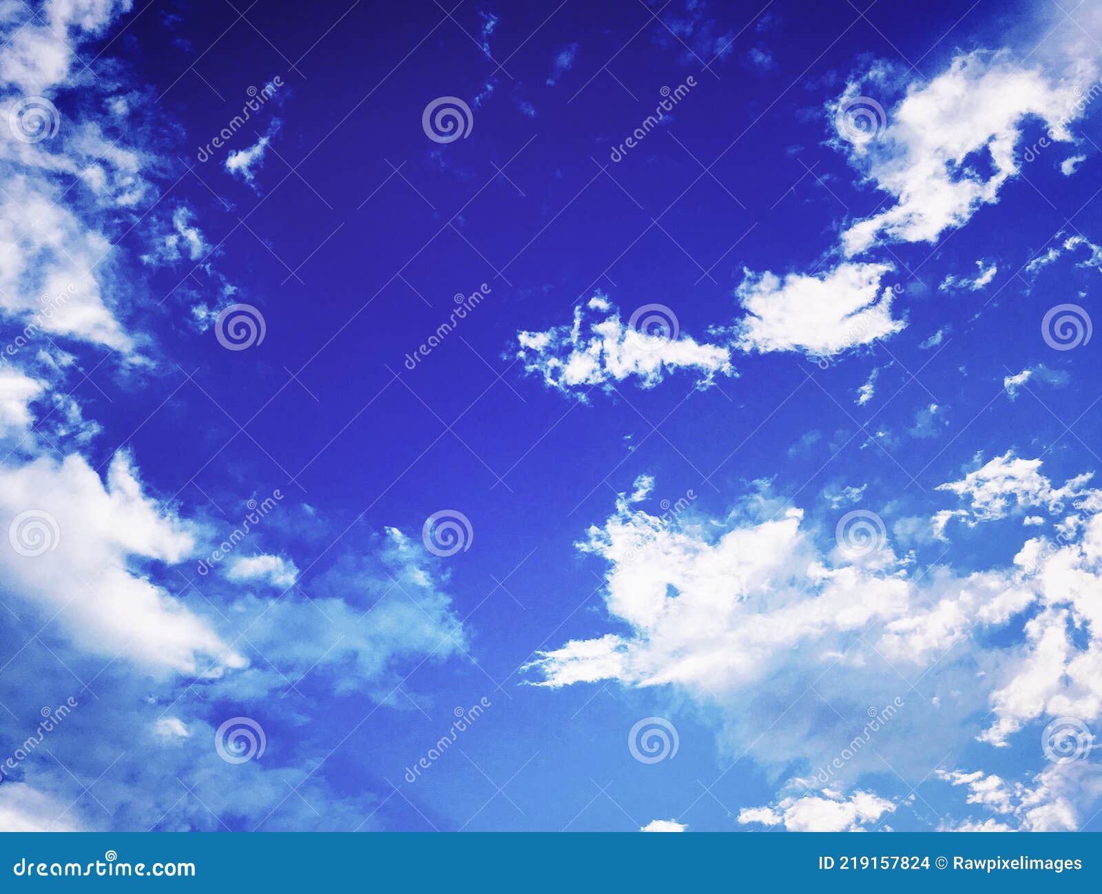 Blue Sky with Scattered Clouds Stock Photo - Image of fresh, bright ...