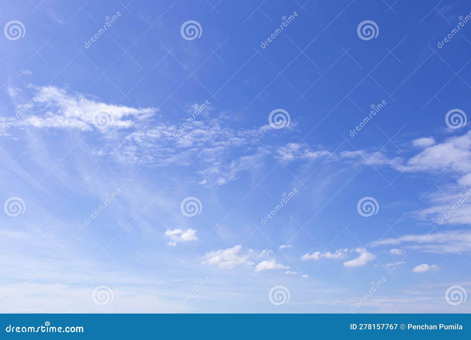 The Blue Sky with Scattered Clouds Stock Image - Image of blue, fluffy ...