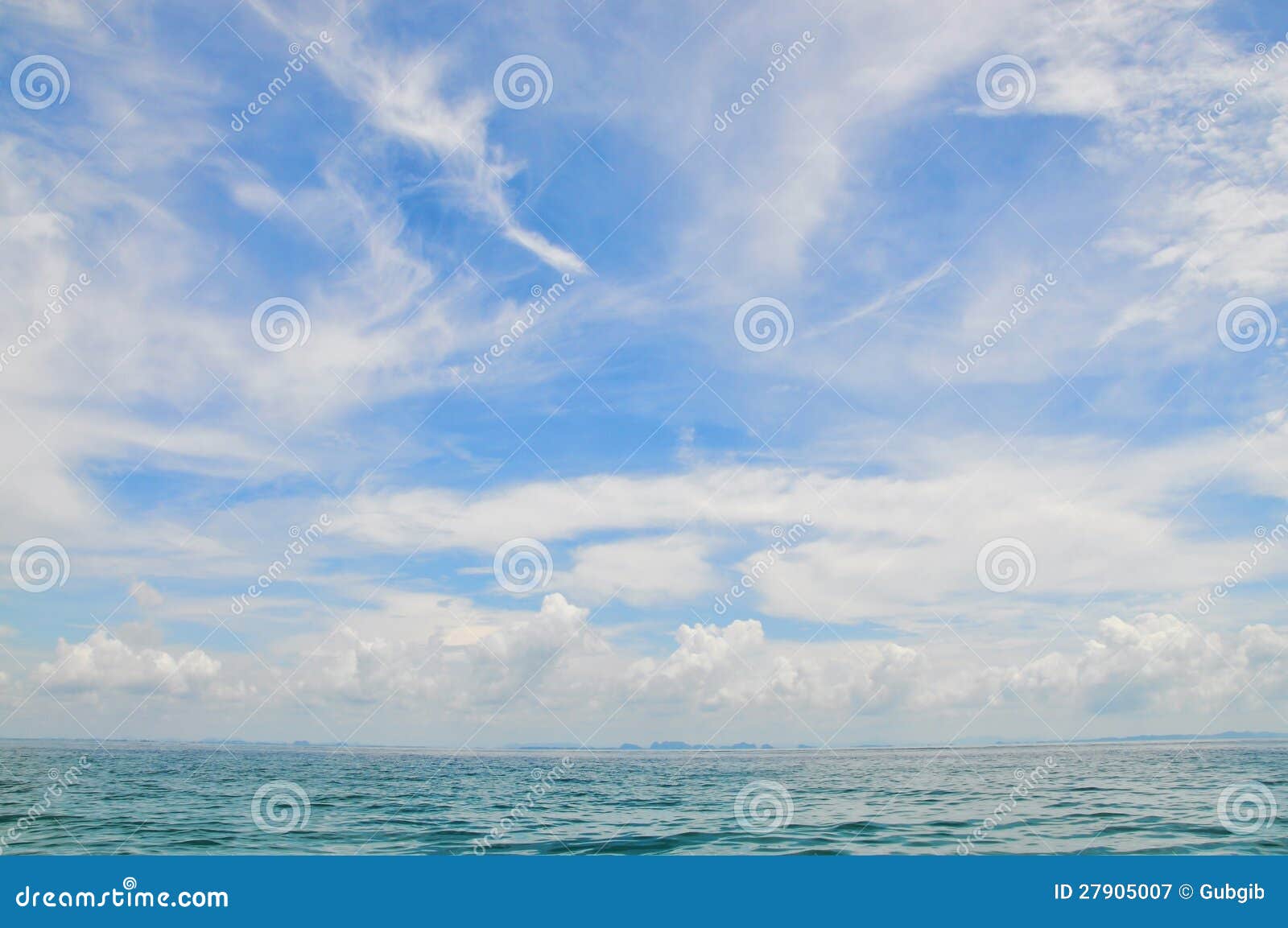 Blue sky and sea stock image. Image of background, sunny - 27905007