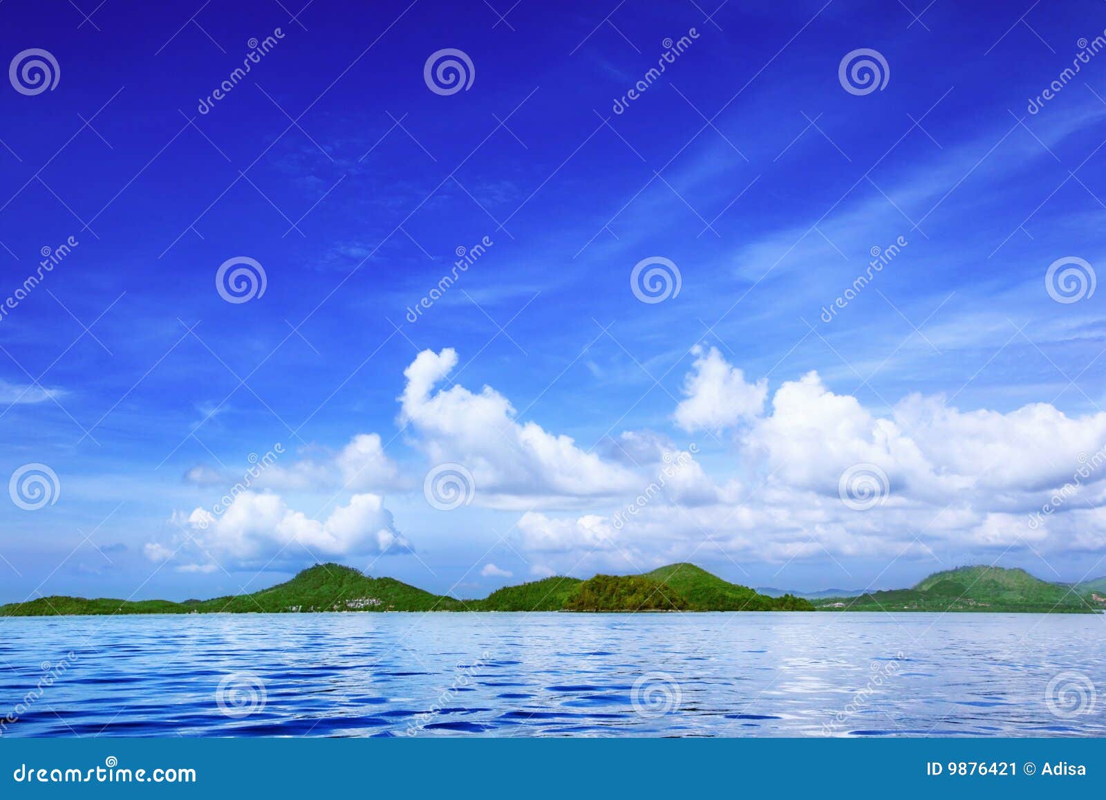 Blue sky and sea stock image. Image of coastal, horizon - 9876421