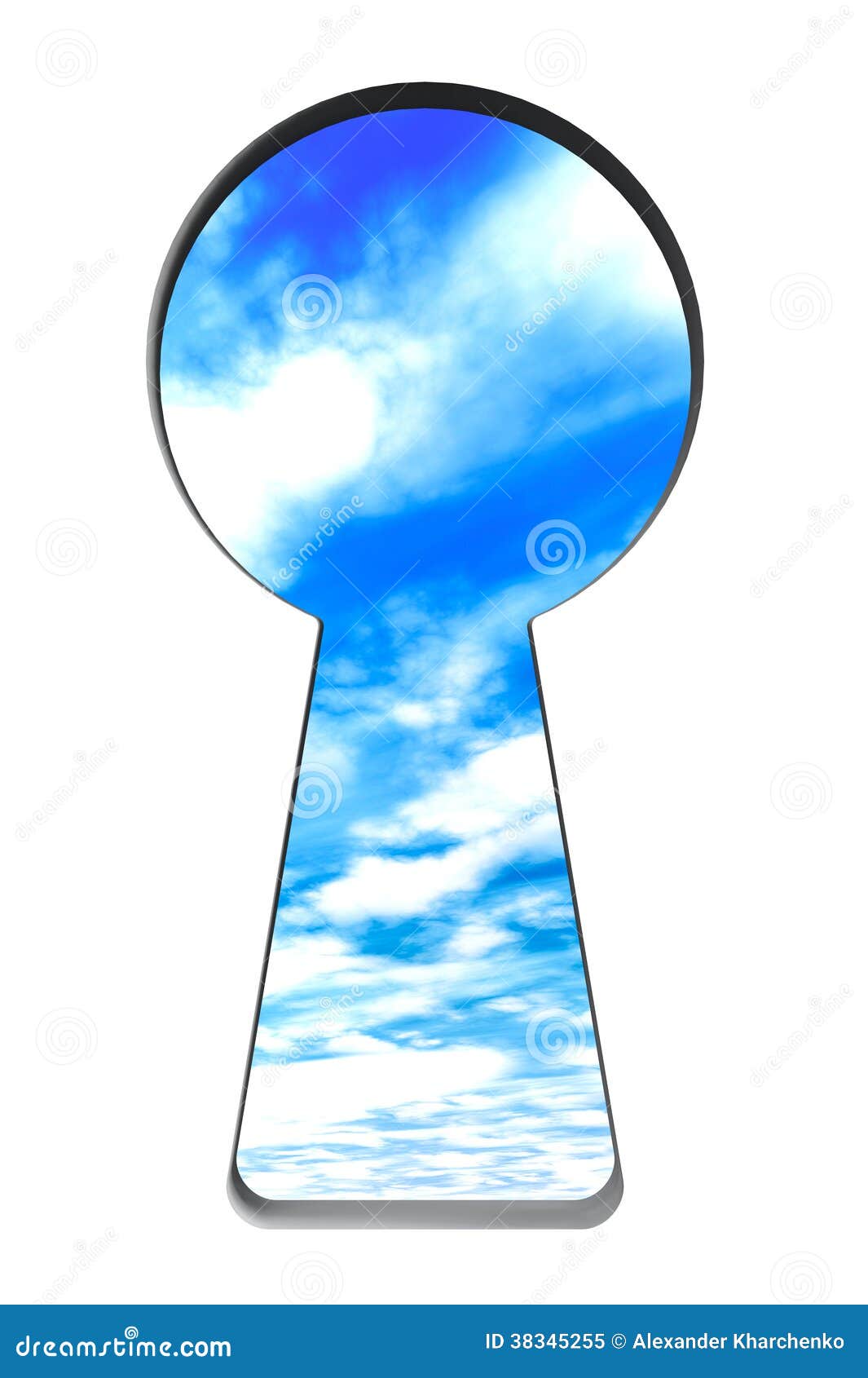 Blue Sky Seen through the Keyhole Stock Image - Image of pure, keyhole ...