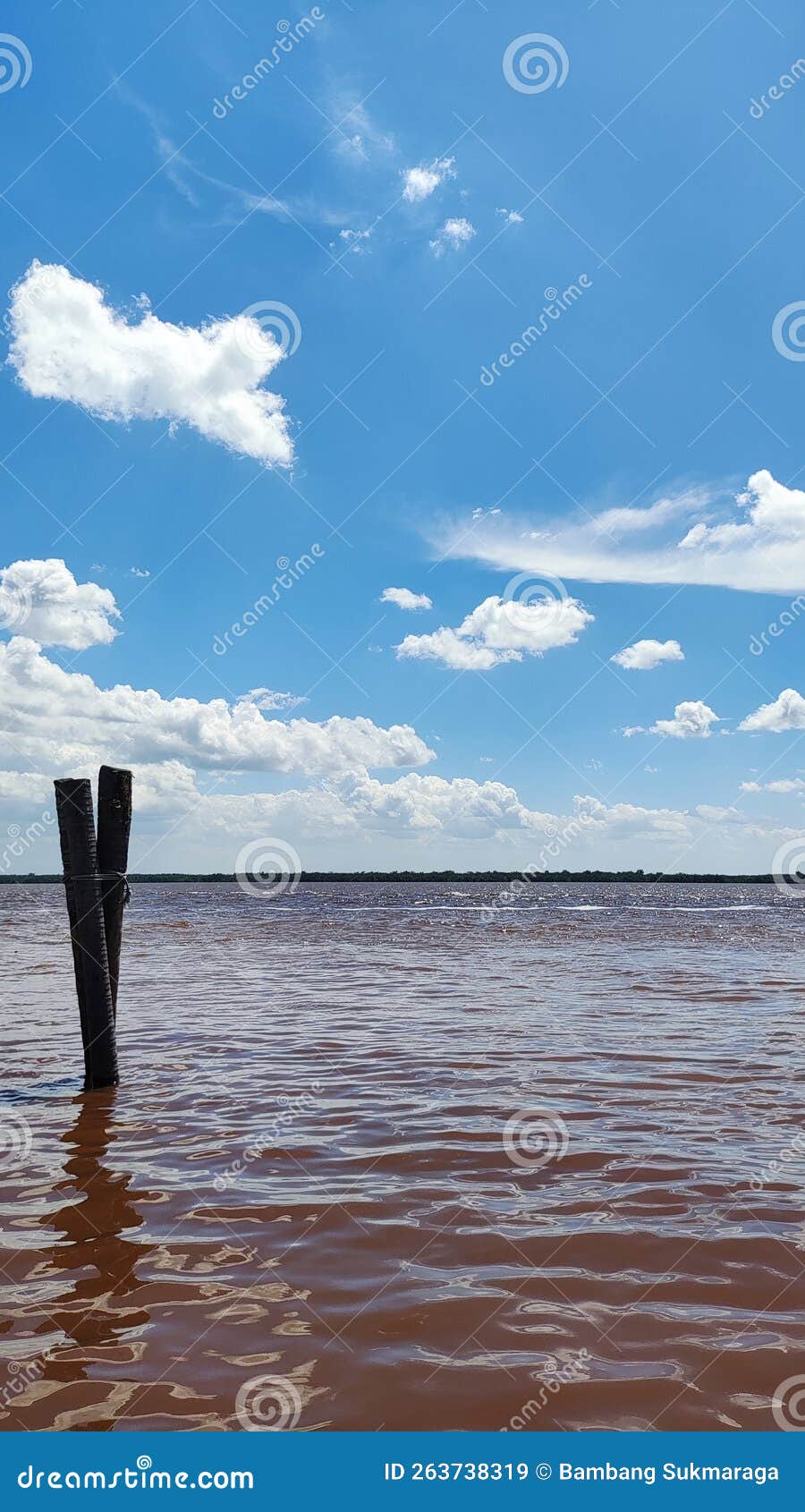 Blue Sky Shine in the River Scenery Stock Image - Image of scenery ...