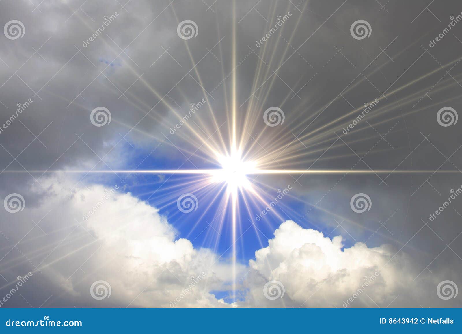 Blue Sky with Shining Sun and Clouds Stock Photo - Image of clean, high ... Blue Sky with Shining Sun and Clouds Stock Photo - Image of clean, high ...