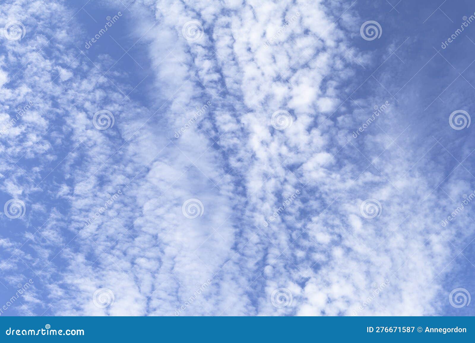 Blue Sky with Small Clouds. Cirrocumulus Type. Stock Image - Image of ...