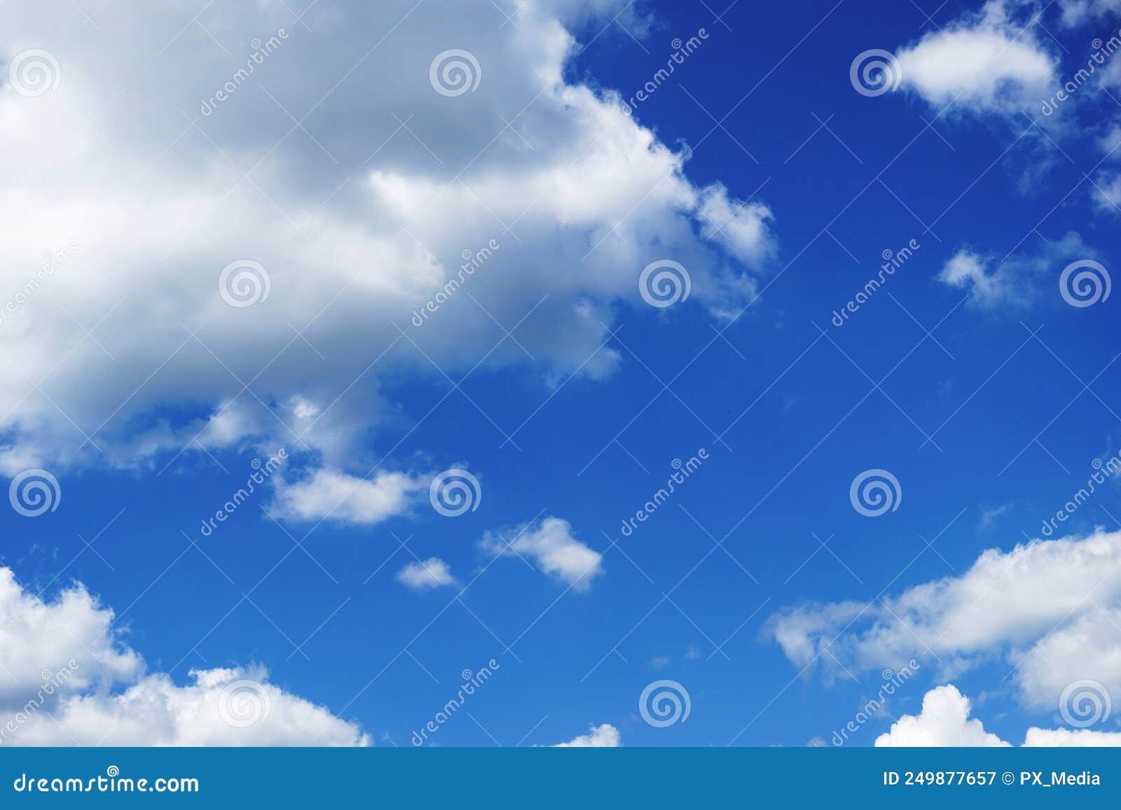 Blue Sky with Small Cumulus Clouds Stock Image - Image of blue ...