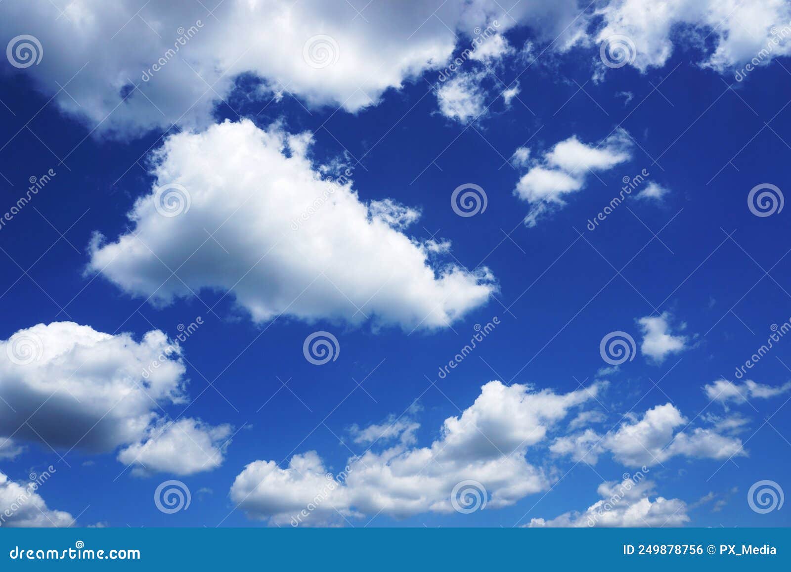 Blue Sky with Small Cumulus Clouds Stock Photo - Image of blue, weather ...