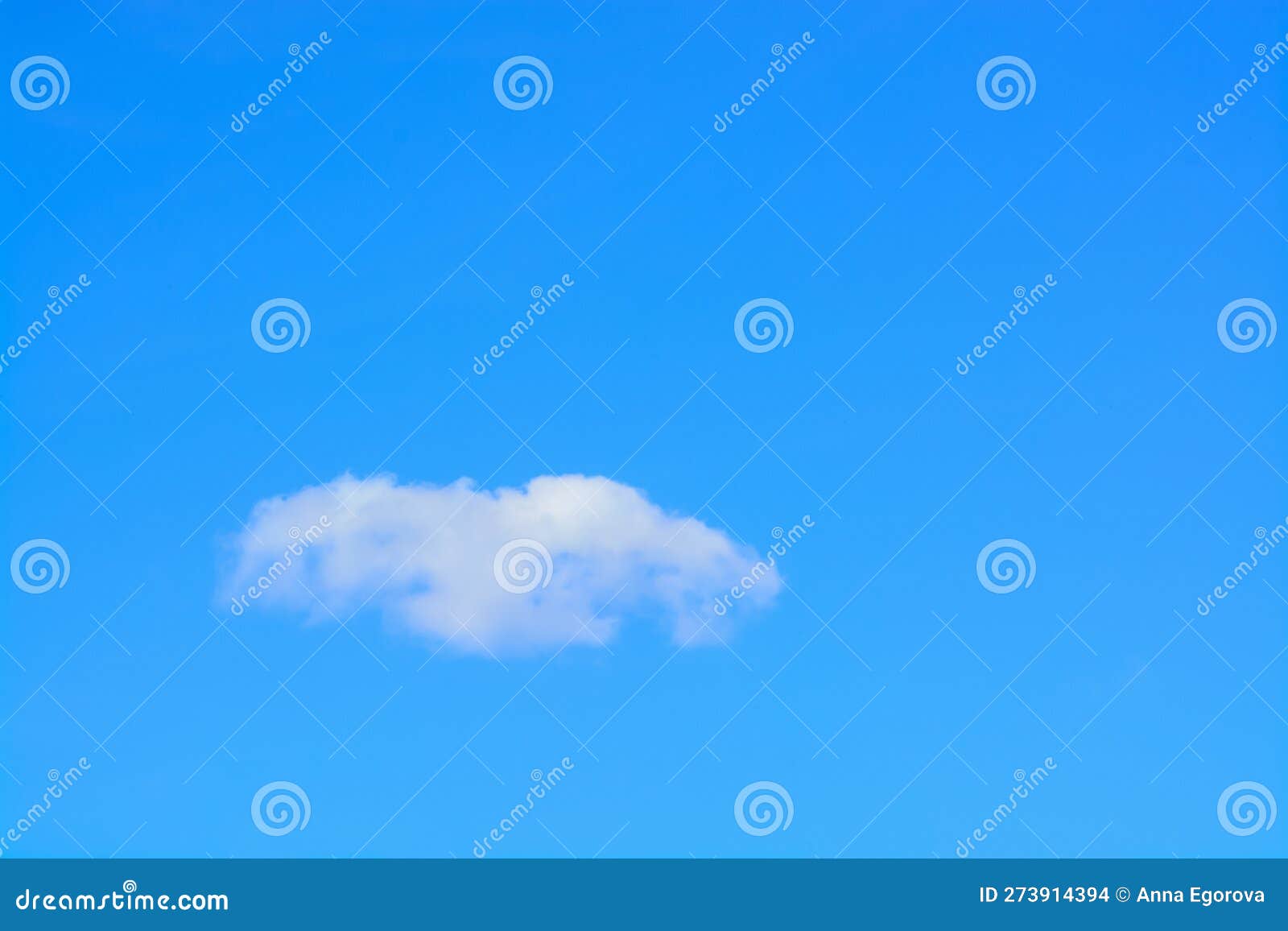 Blue Sky and Small White Cloud Stock Photo - Image of nature, light ...