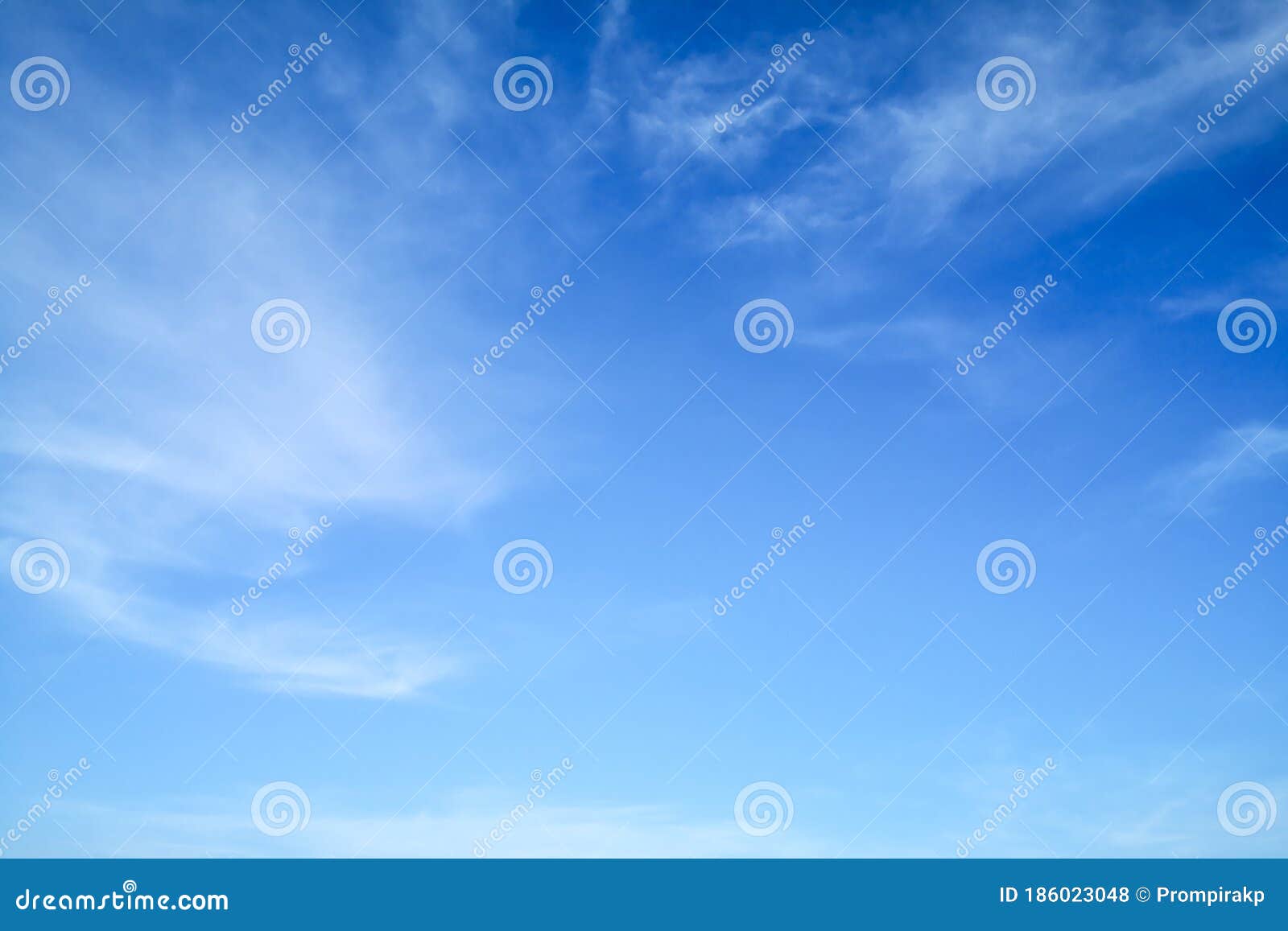 Blue Sky with Smooth Clouds Background Stock Photo - Image of clear ...