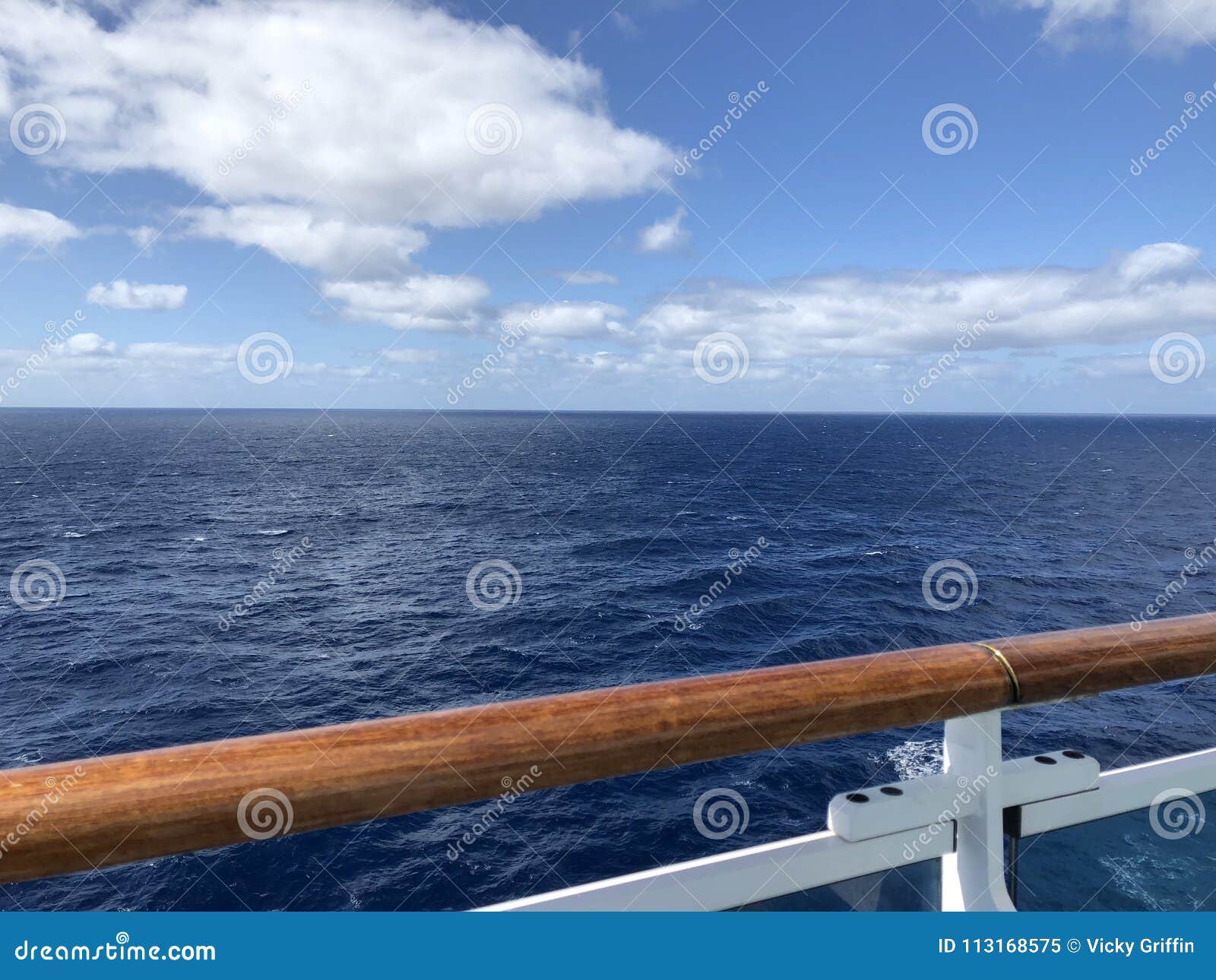 Endless Ocean View from the Deck of a Cruise Ship Stock Image - Image ...