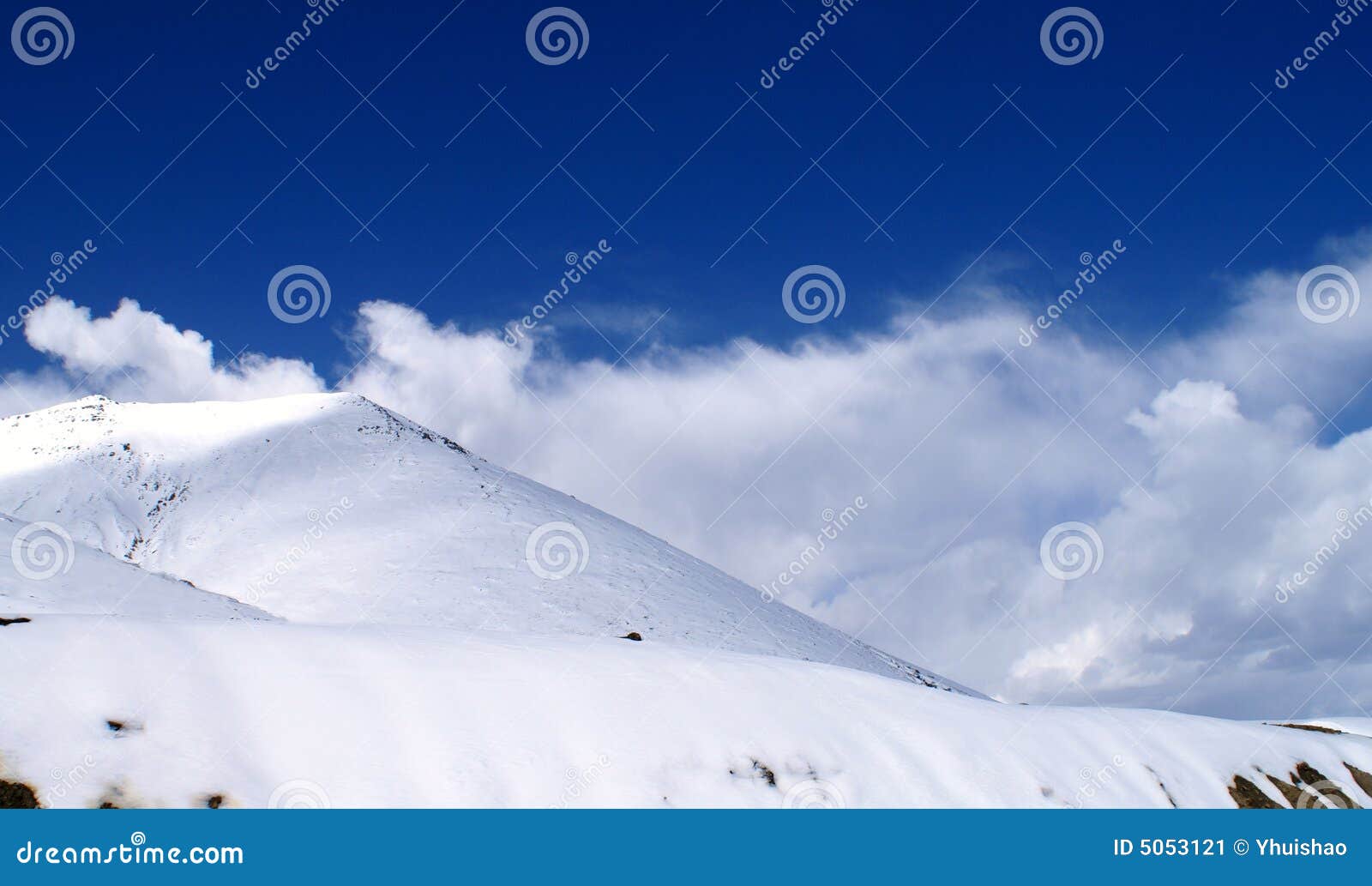 Blue Sky and Snow Mountains Stock Image - Image of pure, blue: 5053121