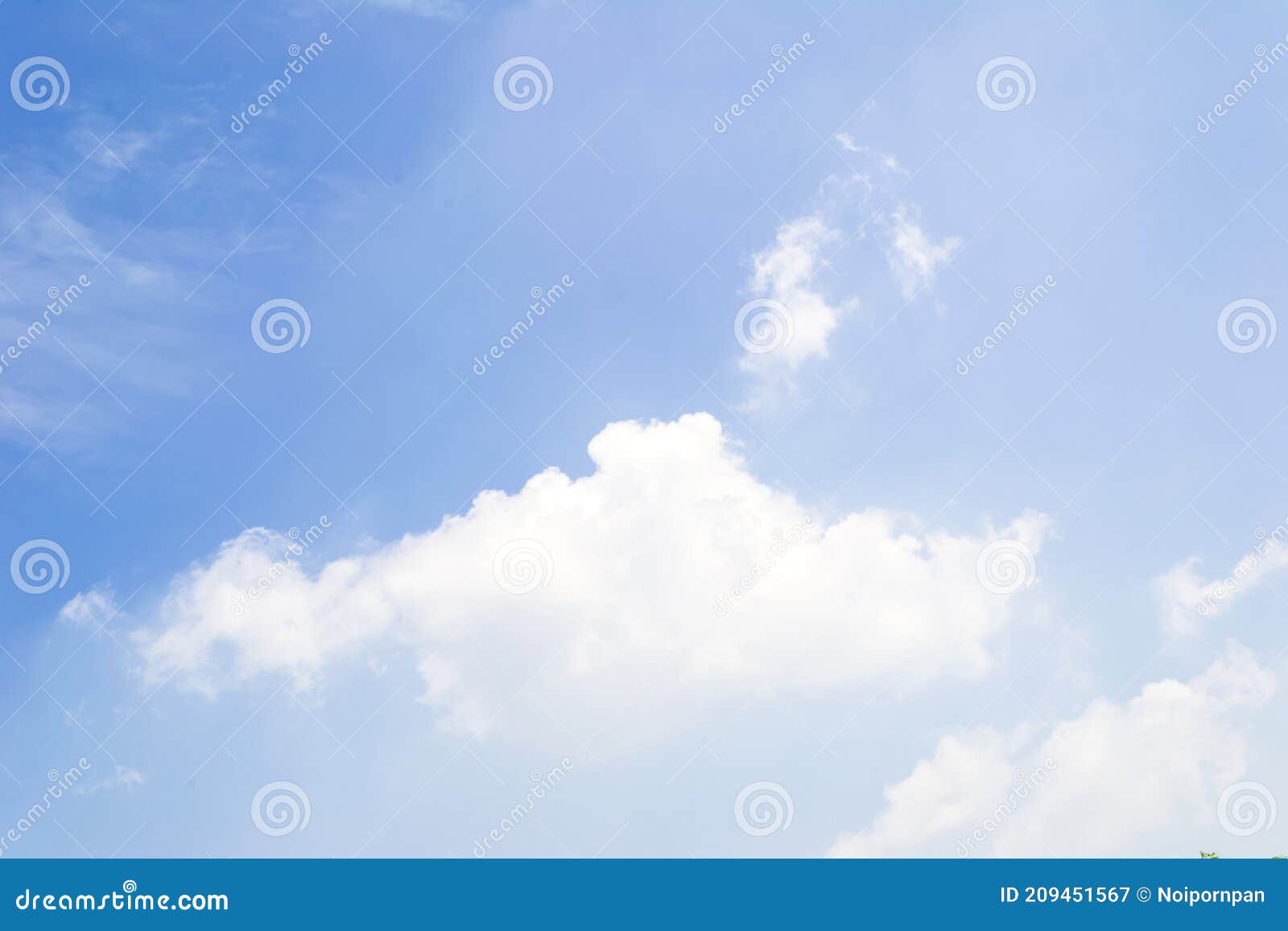 Blue Sky with Soft Clouds Background Stock Image - Image of meteorology ...