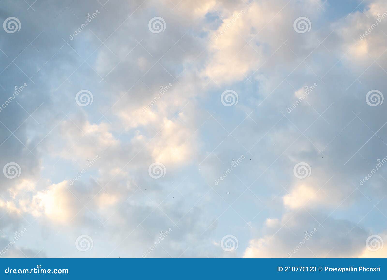 Blue Sky with Soft Clouds Background Stock Image - Image of color ...