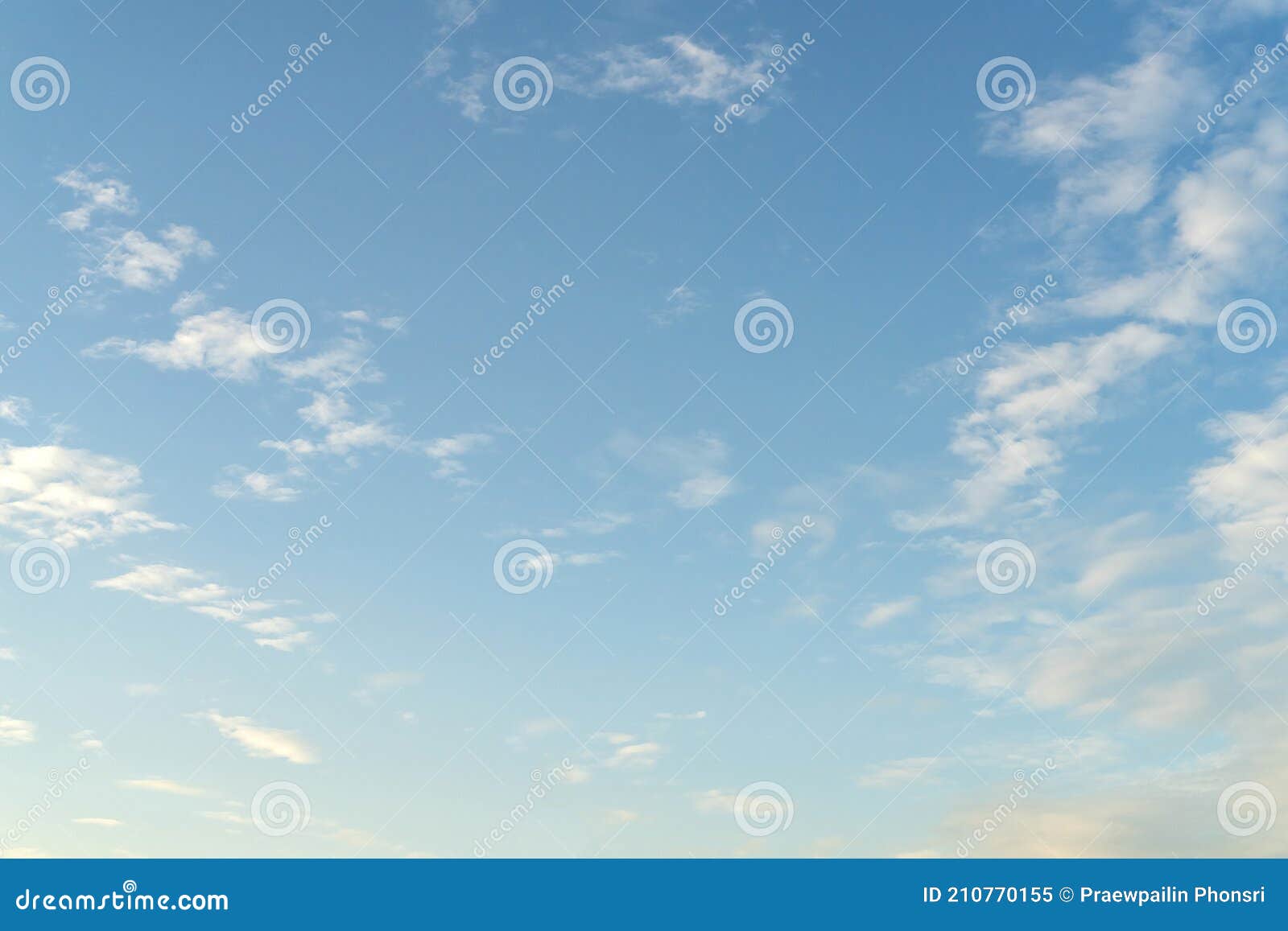 Blue Sky with Soft Clouds Background Stock Image - Image of cloud ...