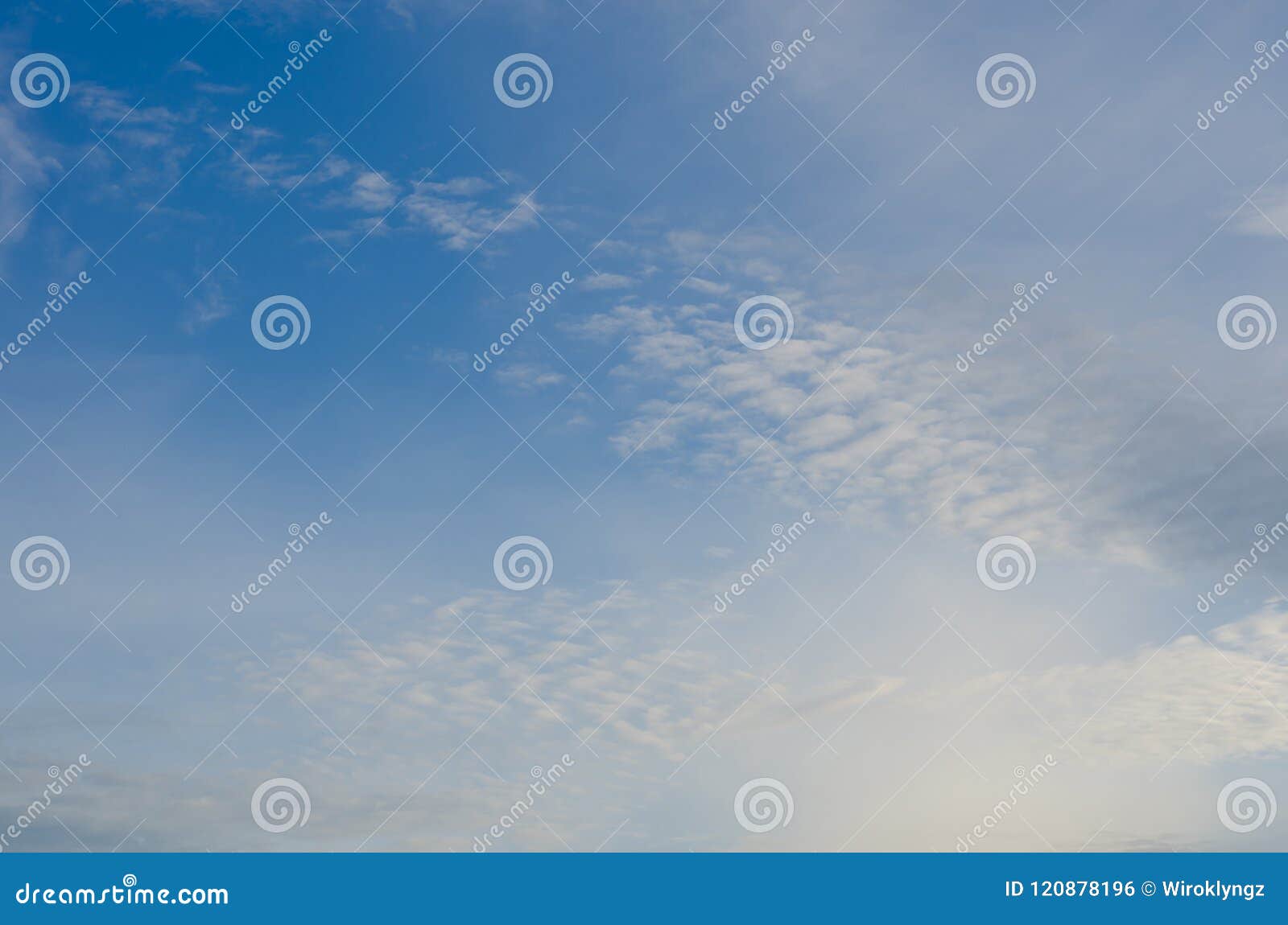 Blue Sky with Soft Clouds. stock photo. Image of soft - 120878196
