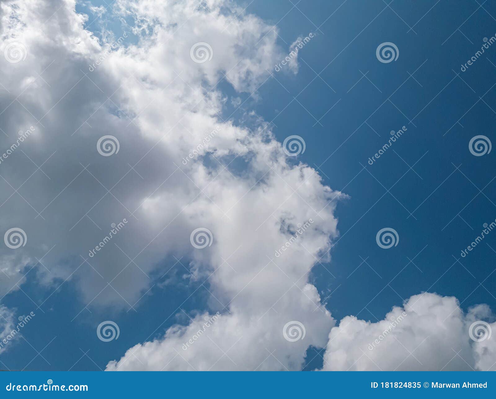 Blue sky with some clouds stock image. Image of clouds - 181824835