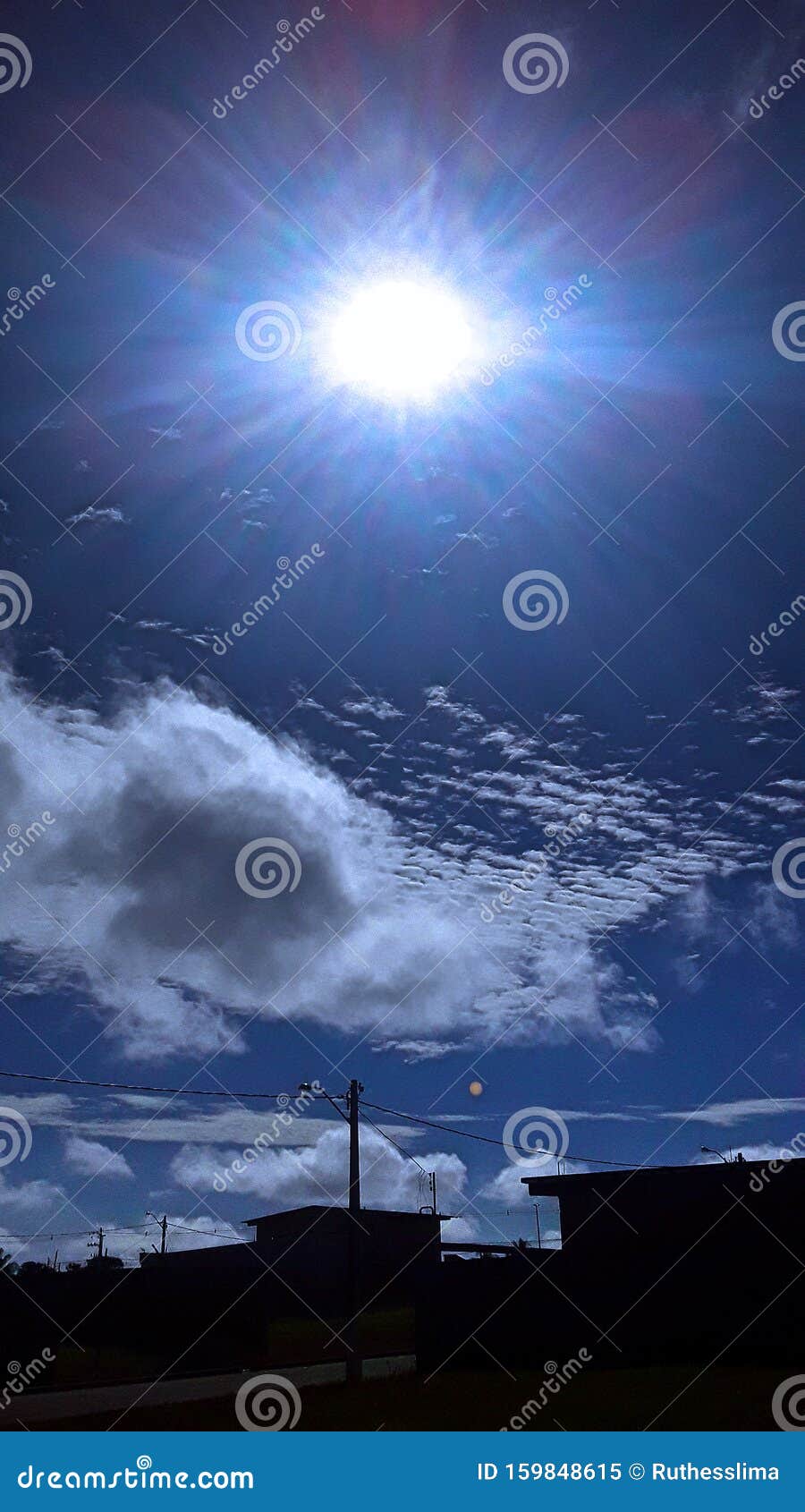 Blue sky, source of hope stock image. Image of intense - 159848615