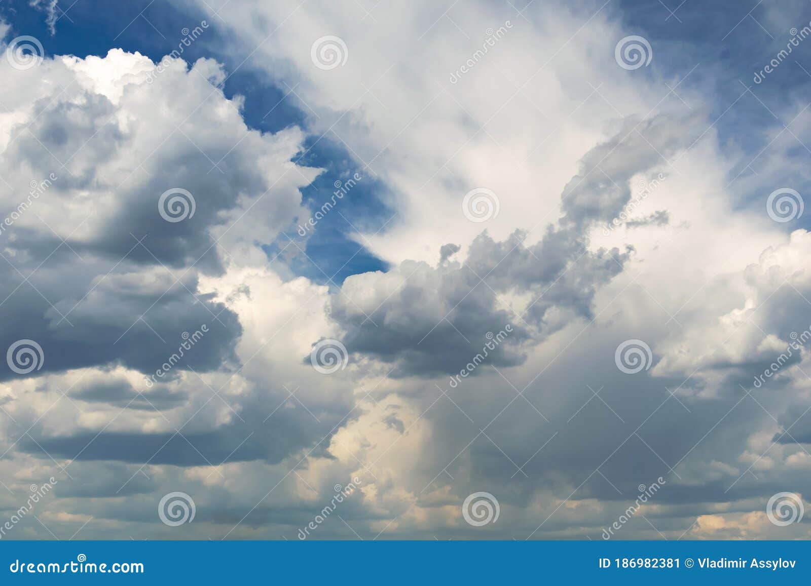 Blue sky with storm clouds stock image. Image of outdoors - 186982381