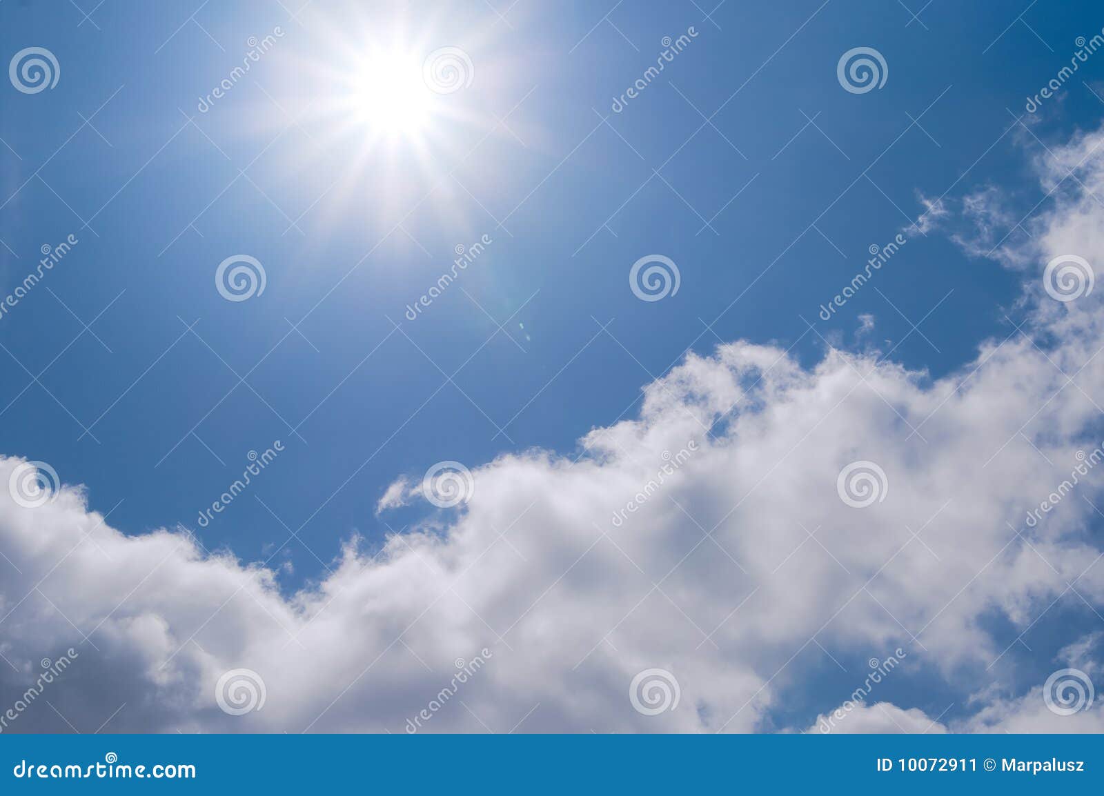 The blue sky and sun stock image. Image of shiny, natural - 10072911