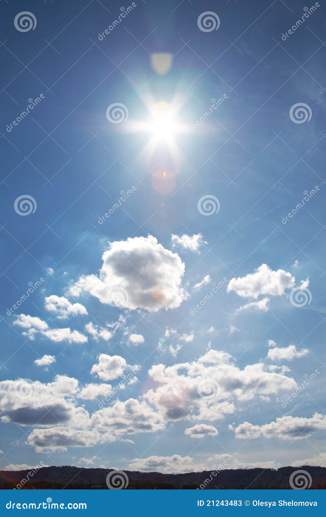 Blue sky with sun stock image. Image of natural, space - 21243483