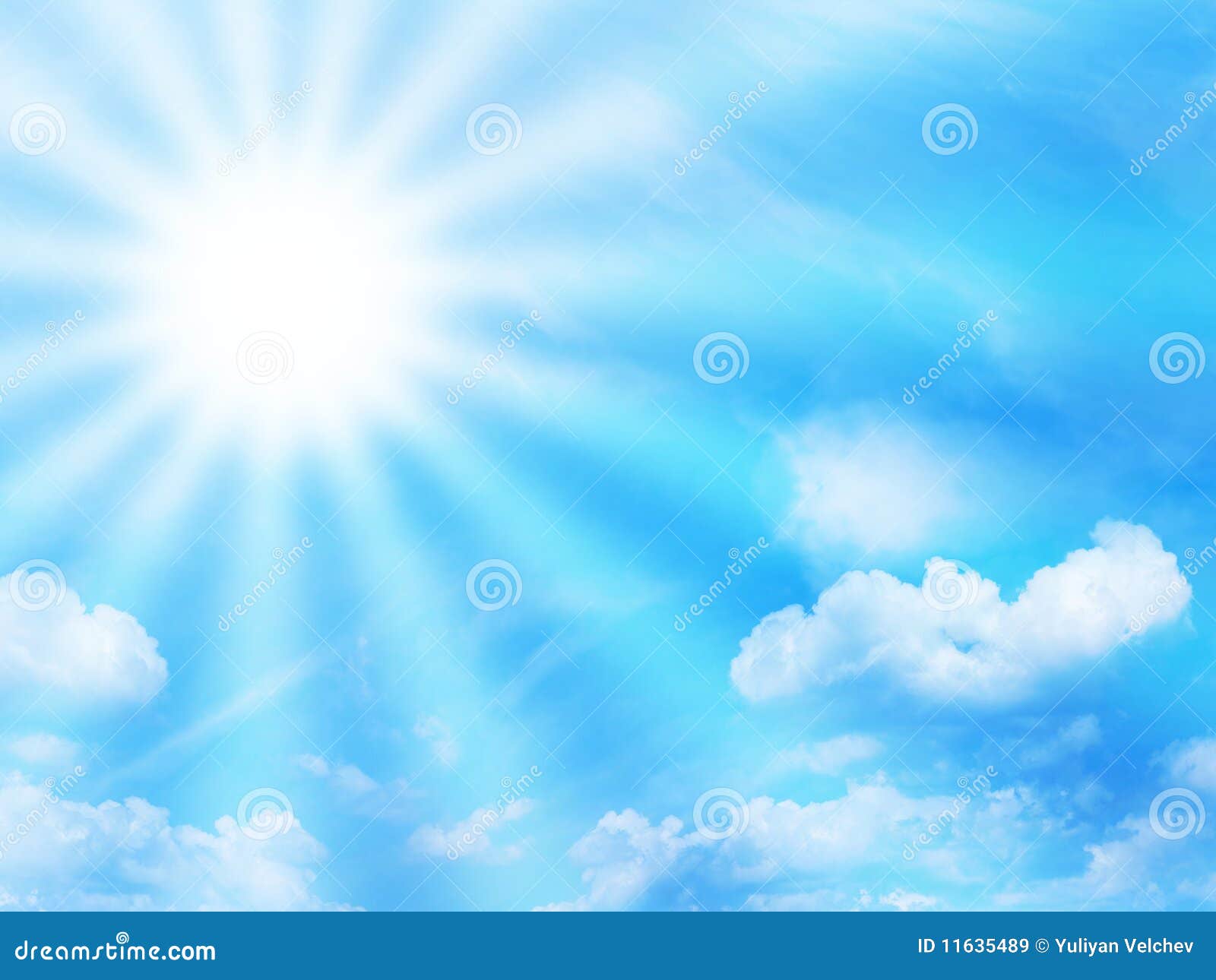 Blue sky and sunbeam stock image. Image of power, design - 11635489