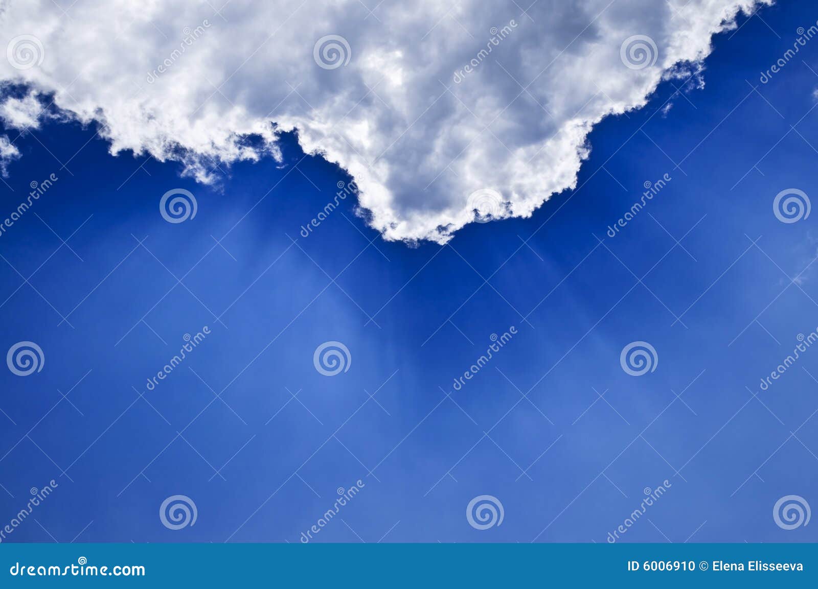 Blue sky with sunrays stock photo. Image of clear, light - 6006910