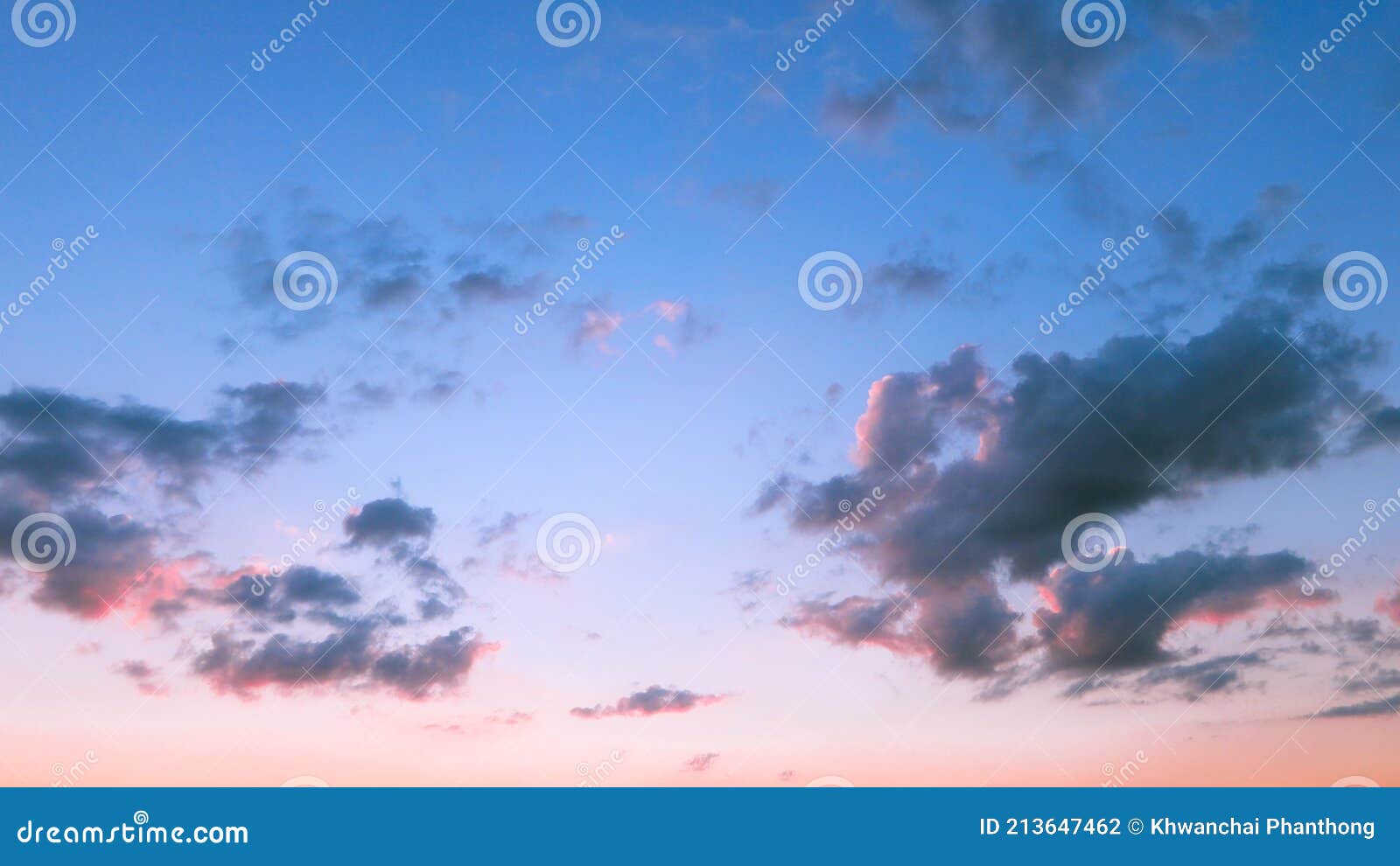 Blue sky in sunset stock photo. Image of background - 213647462