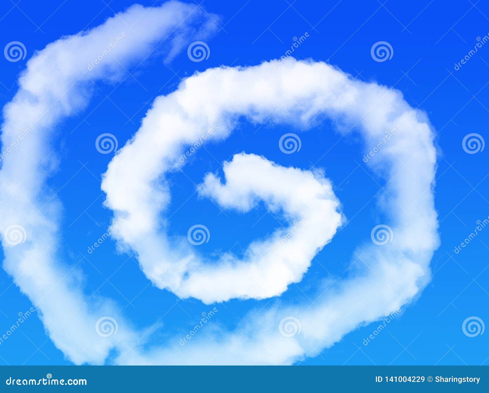 Blue Sky with Swirl Cloud Shape Stock Image - Image of daylight, nature ...