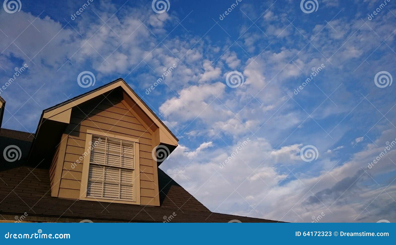 Blue sky stock image. Image of house, blue, texas, window - 64172323