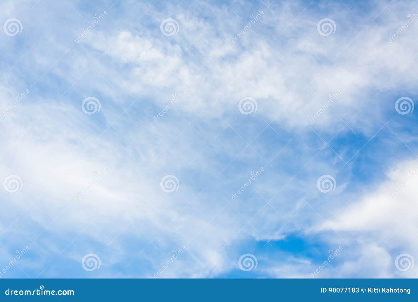 Blue sky with tiny cloud stock image. Image of season - 90077183