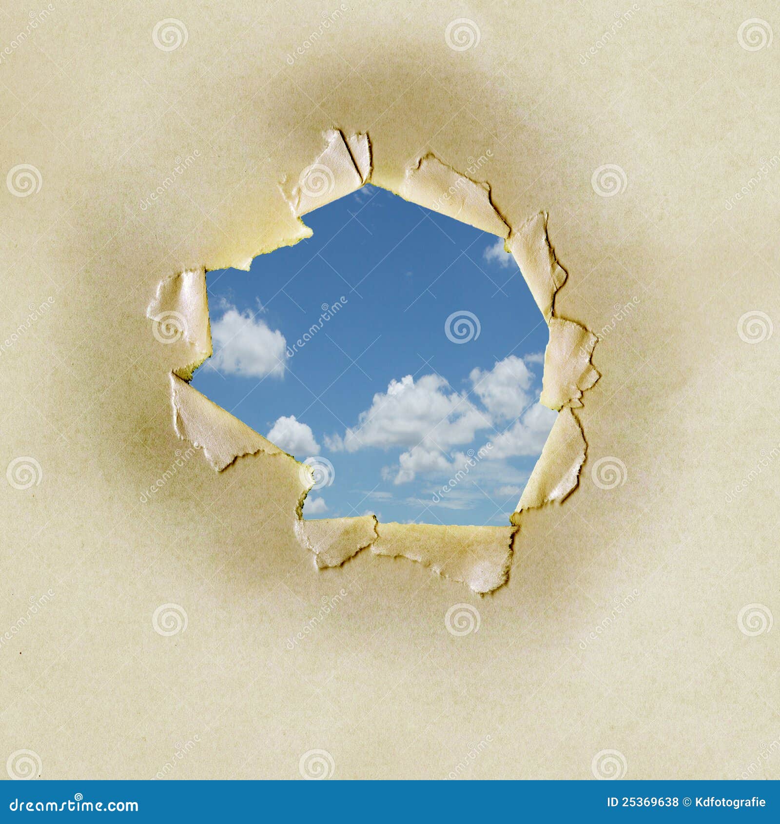 Torn Hole Through Paper Stock Photo | CartoonDealer.com #15448662