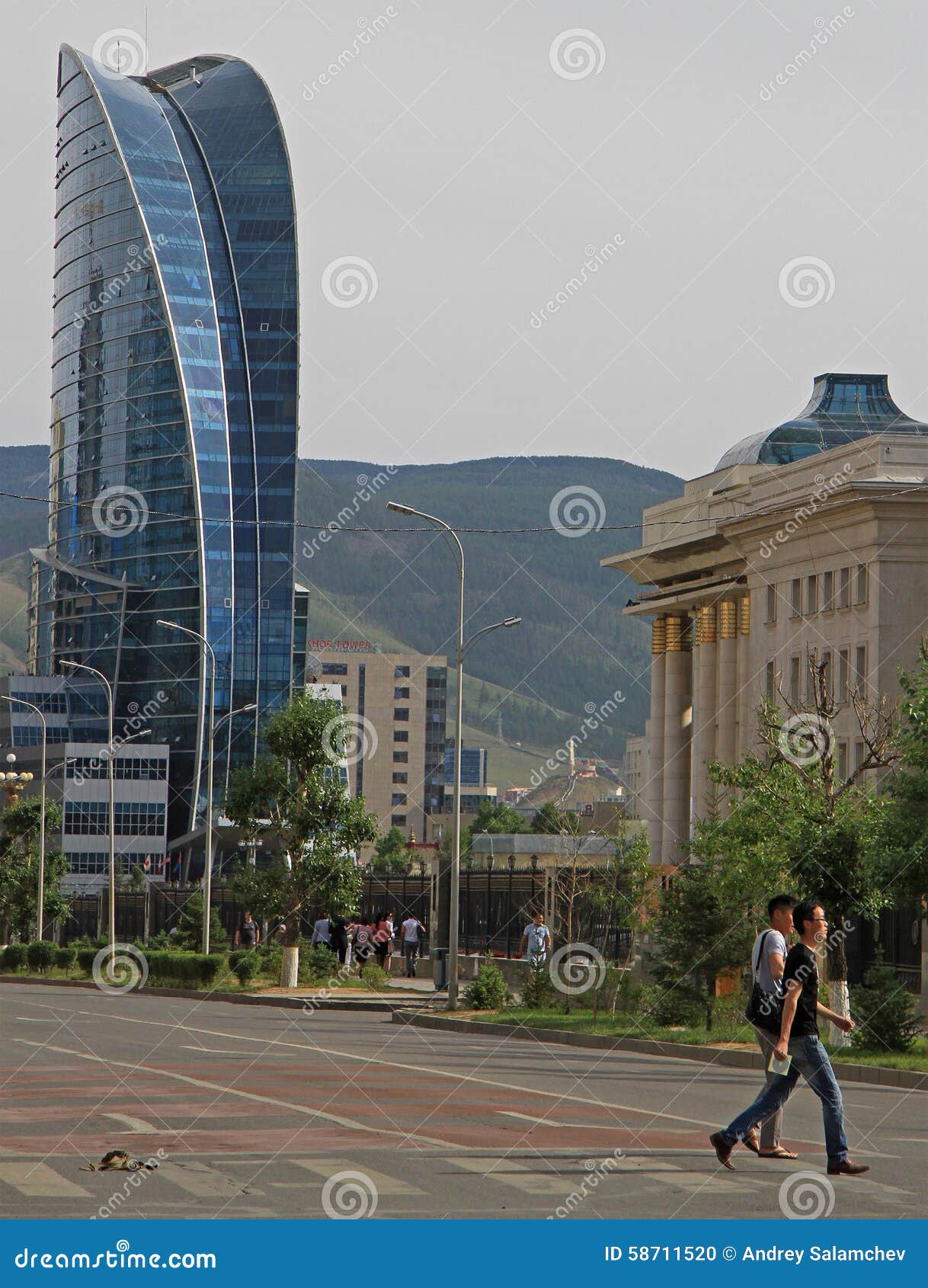 Blue Sky Tower in the Center of Ulaanbaatar Editorial Image - Image of ...
