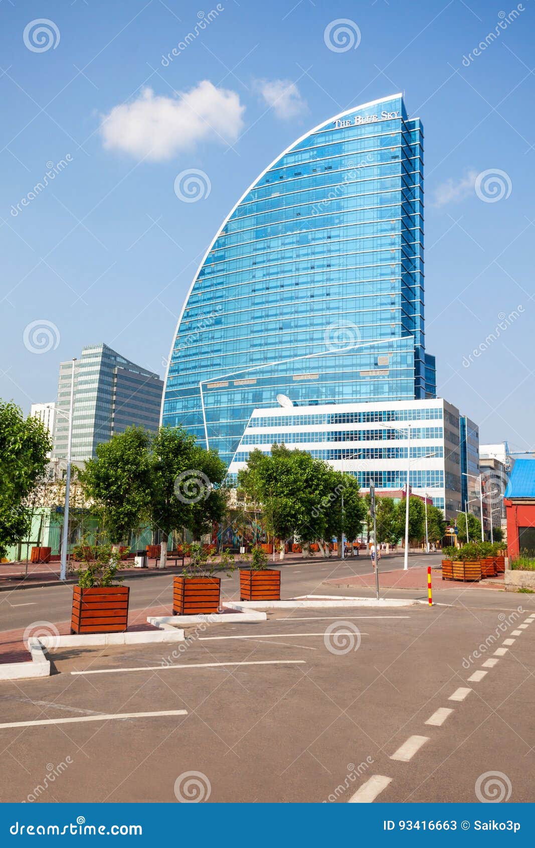 Blue Sky Tower, Ulaanbaatar Editorial Stock Photo - Image of high ...