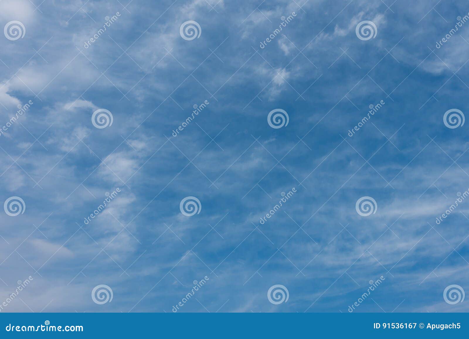 Blue Sky with Translucent Watercolor-like Clouds at Daytime Stock Image ...