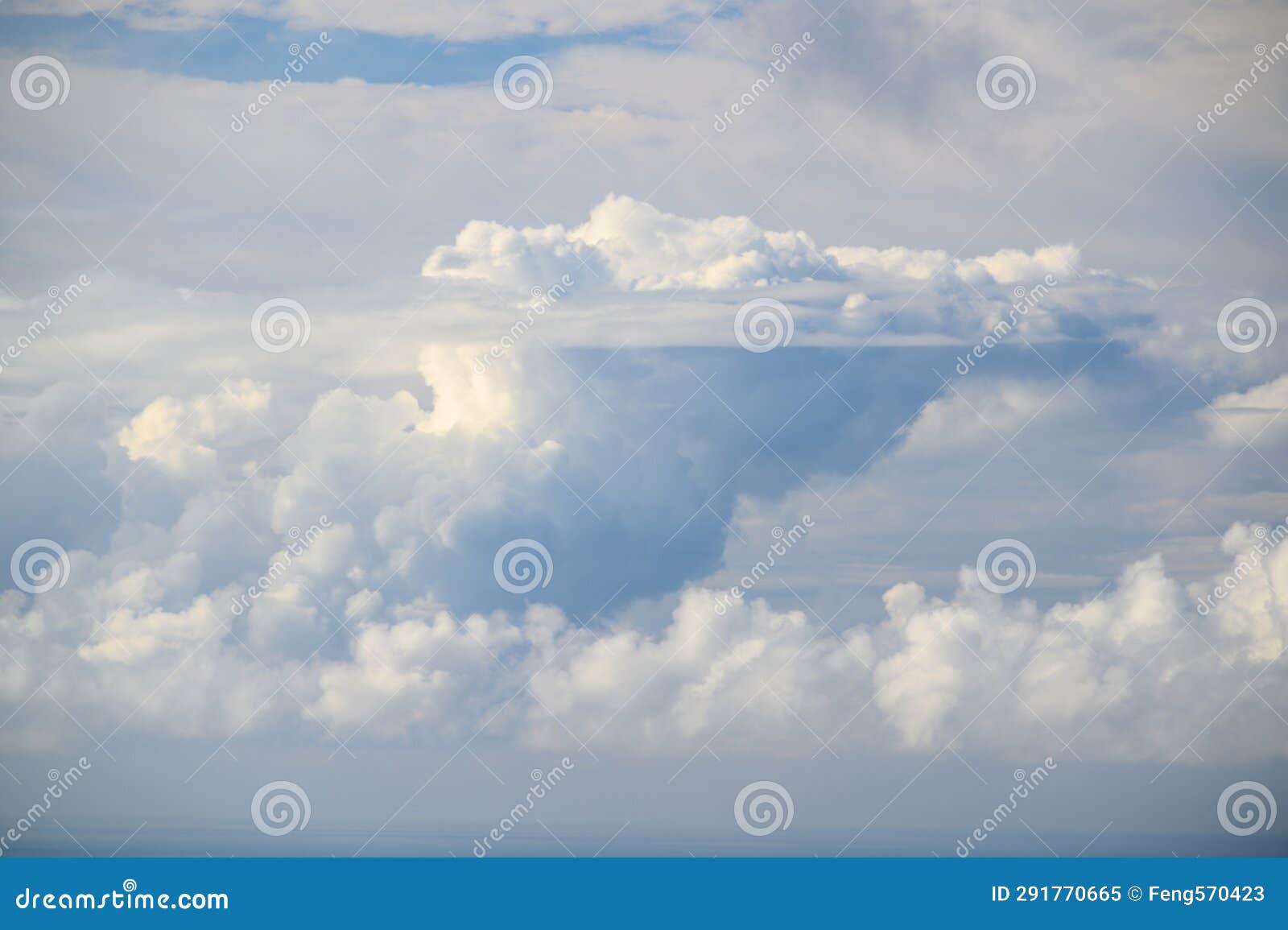 Blue Sky and Unpredictable White Clouds. Amazing Nature Stock Image ...