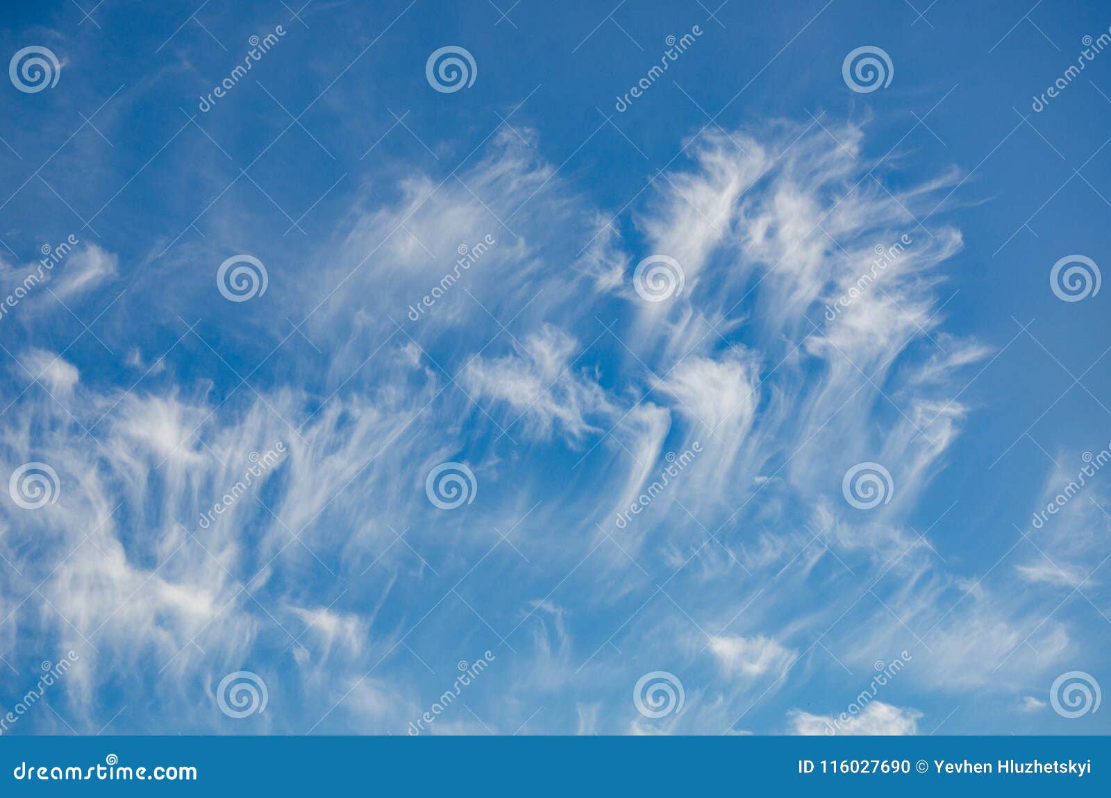 Blue Sky with an Unusual Pattern Stock Photo - Image of beautiful ...