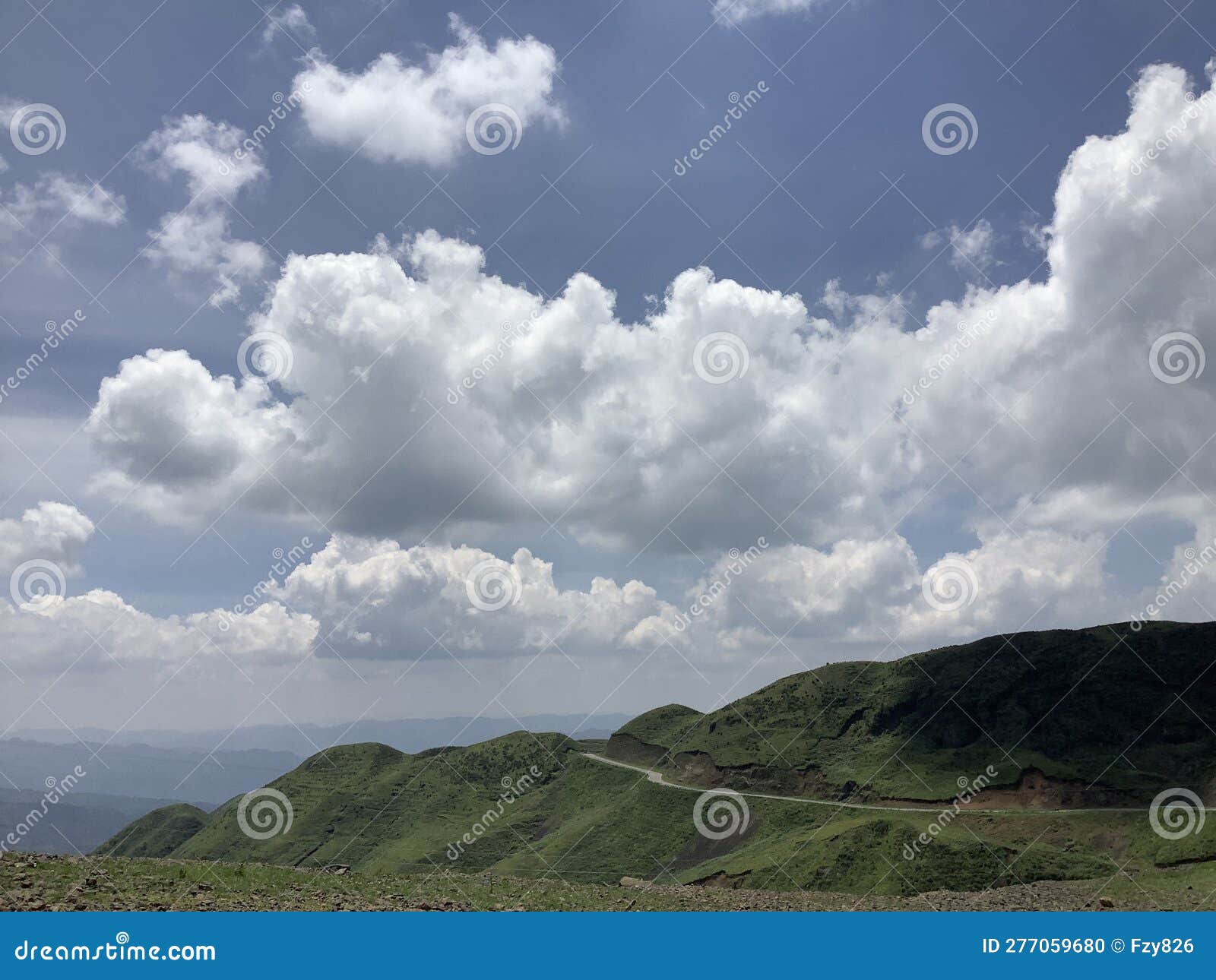 The Magnificent Scenery of the Ulan Muqi Grassland. Stock Photo - Image ...