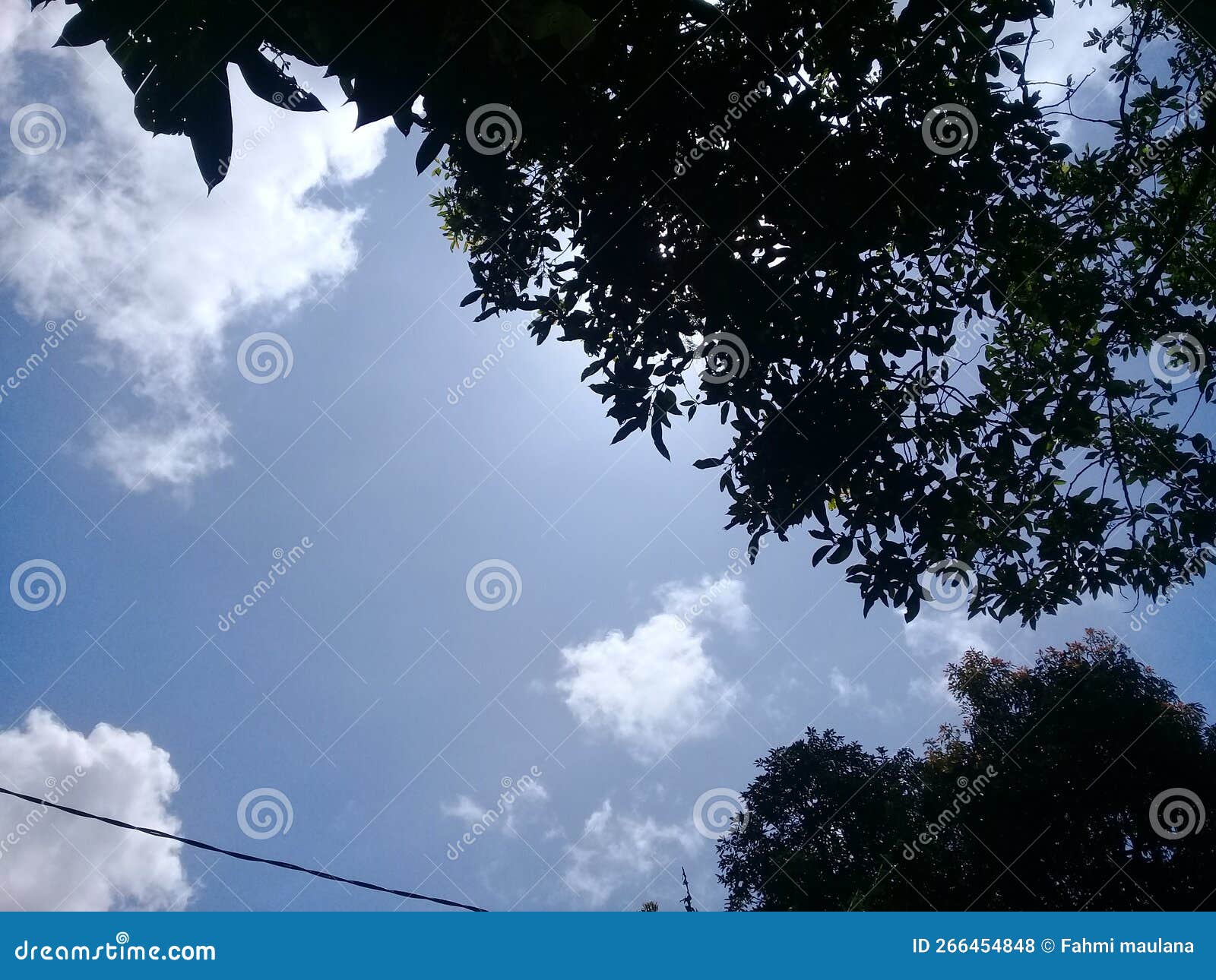 The Blue Sky is Very Soothing and Rests in the Shade of Trees Stock ...