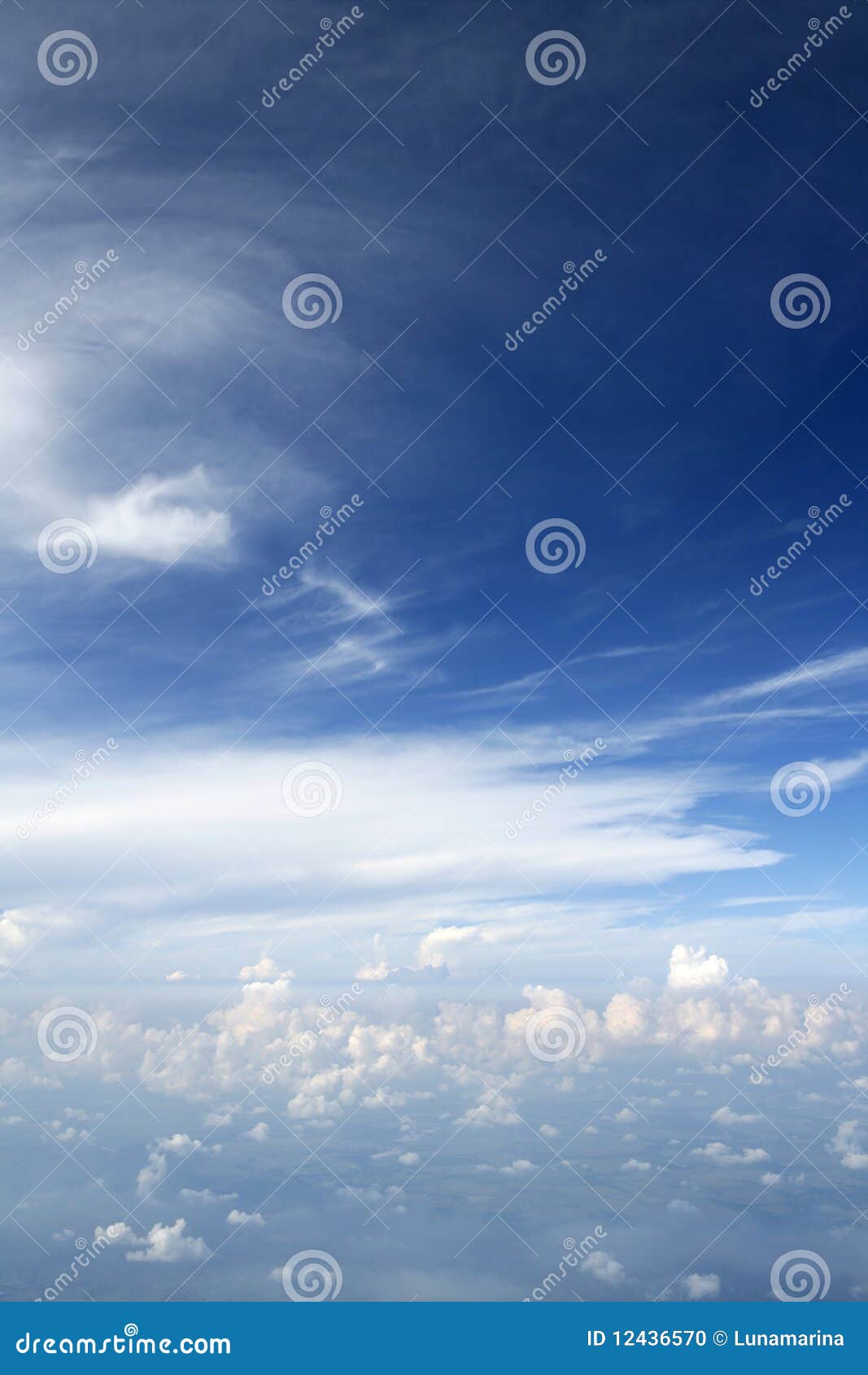 Blue Sky View from Aircraft Airplane Stock Photo - Image of blue ...